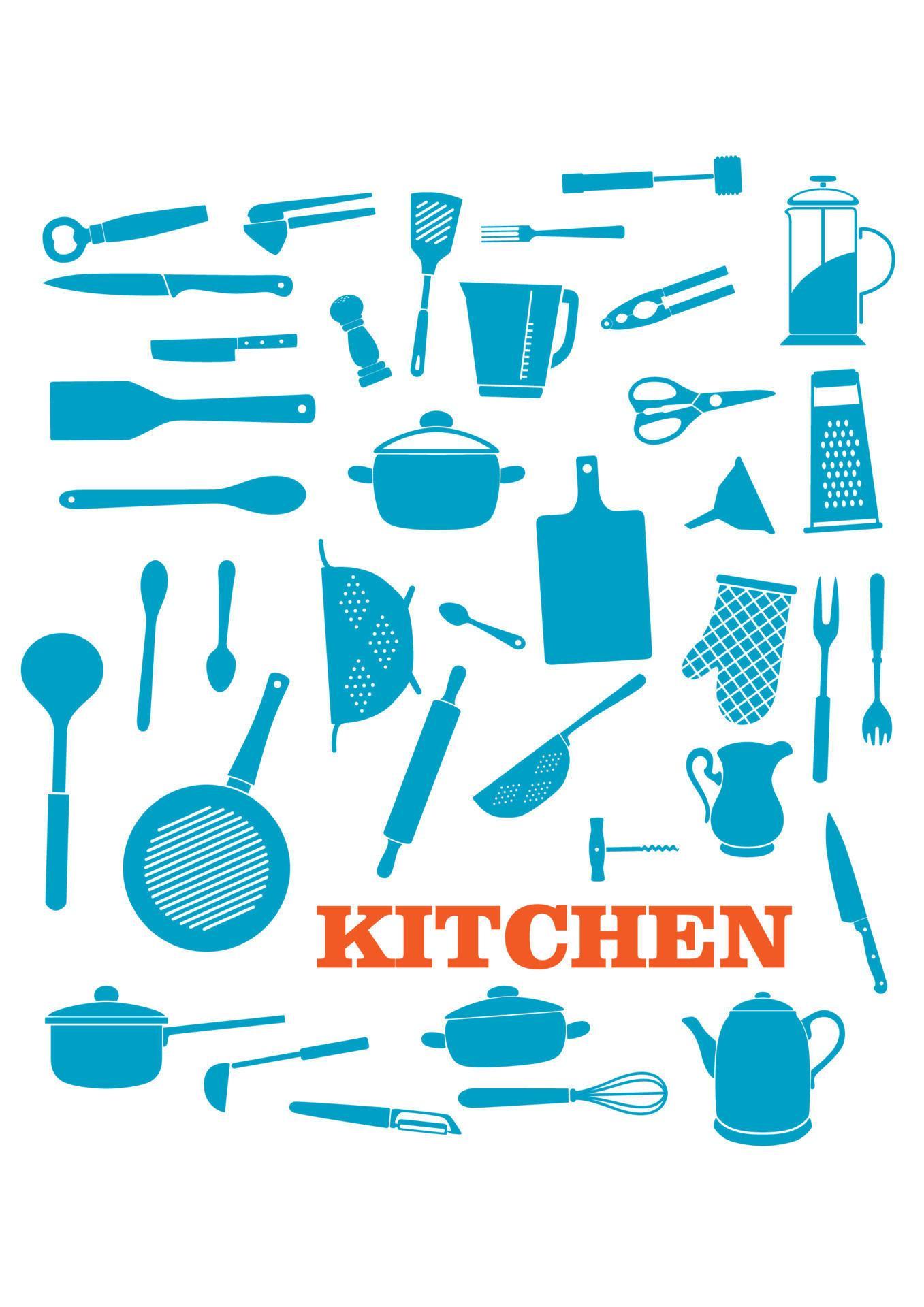 Kitchenware objects set 11520499 Vector Art at Vecteezy