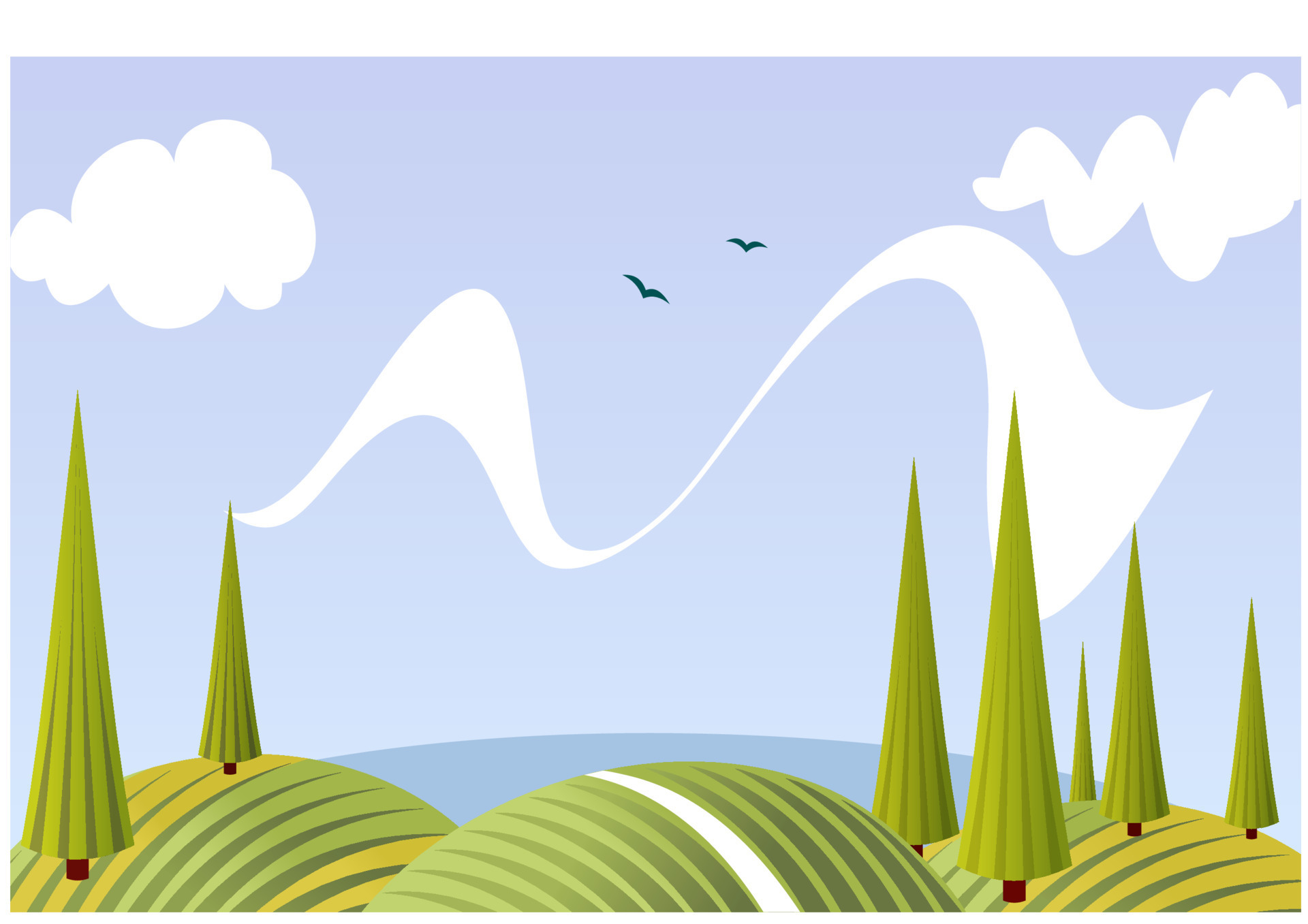 Cartoon summer fields and meadows landscape 11522352 Vector Art at Vecteezy