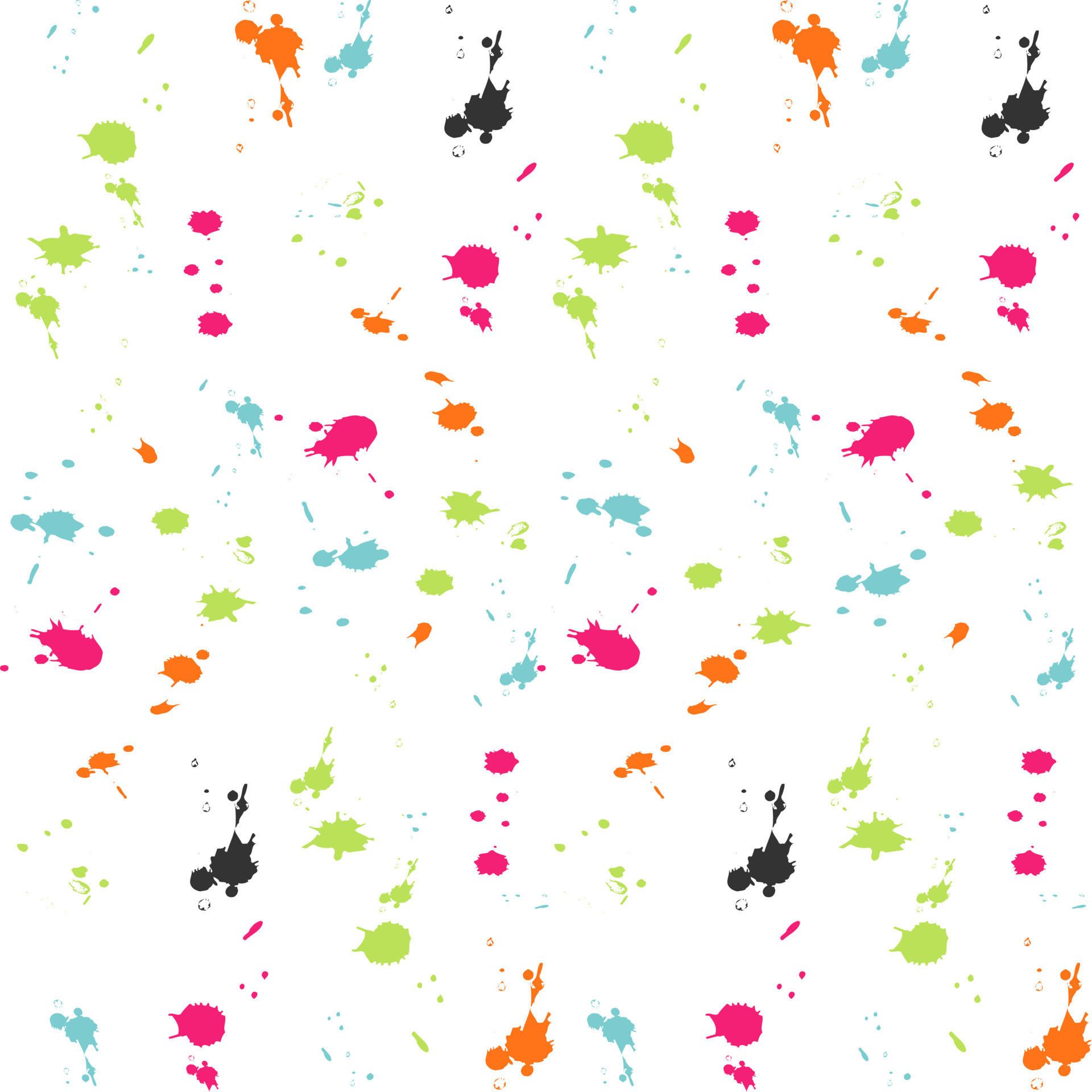 Ink Splash Seamless Vector Pattern Isolated On White Background Design