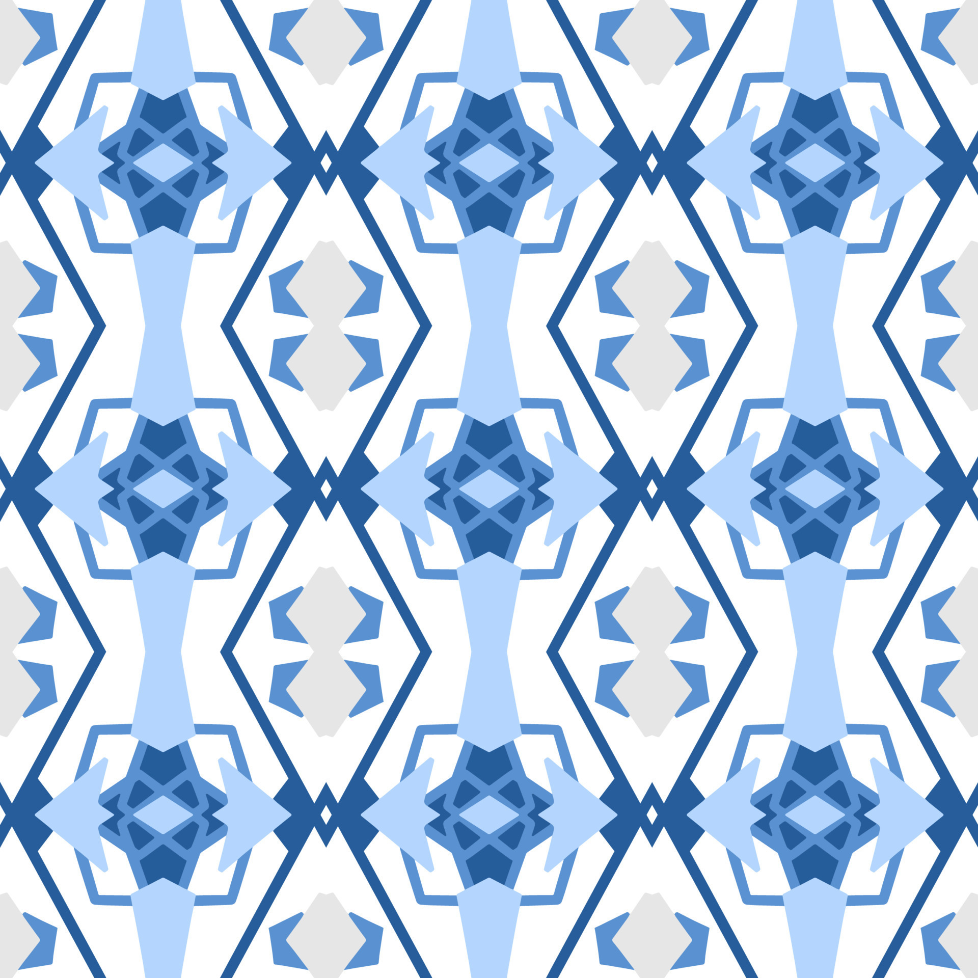 Blue Tone Chevron Zigzag Pattern Design With Aztec Style Seamless Chevron Pattern Vector