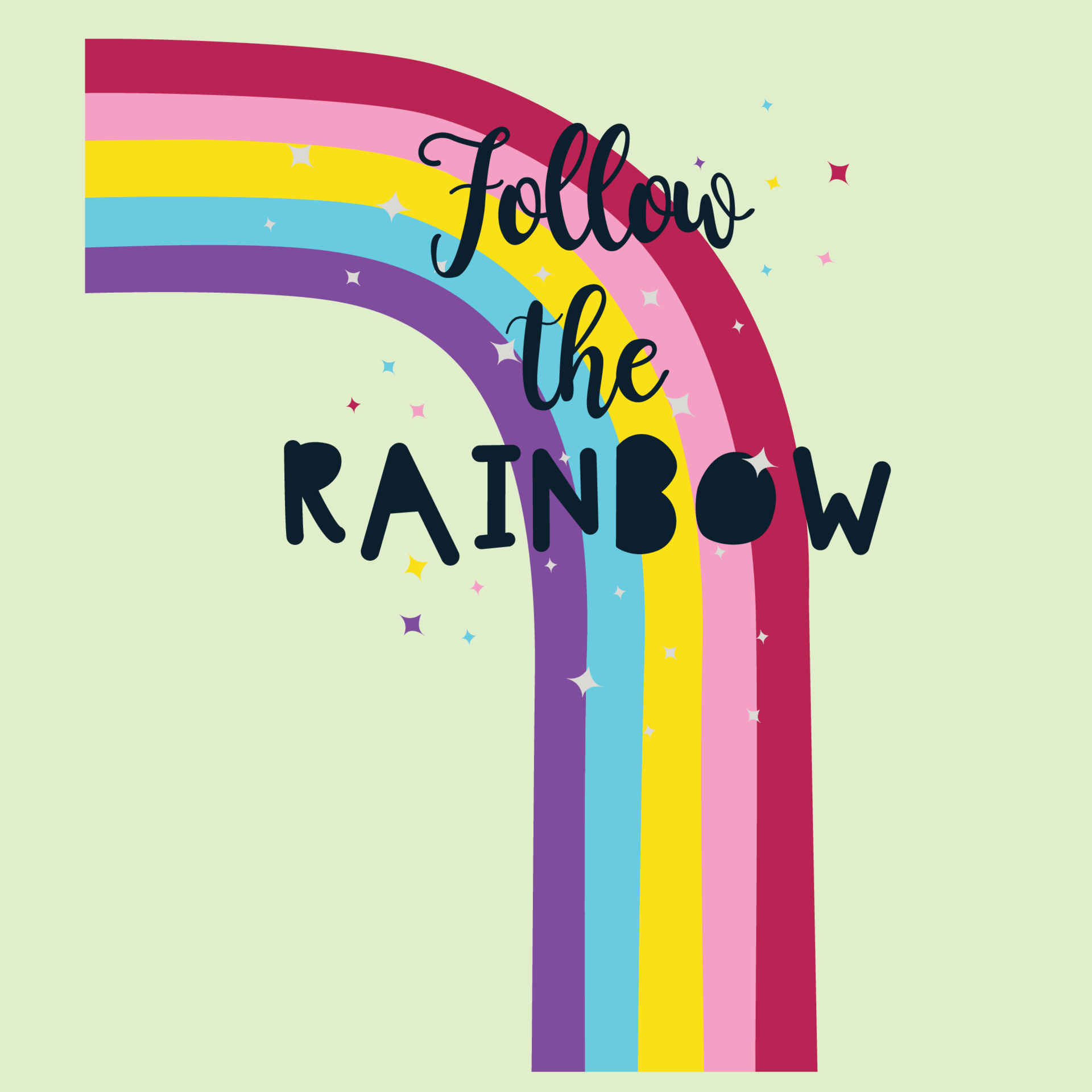 follow the rainbow 11533254 Vector Art at Vecteezy