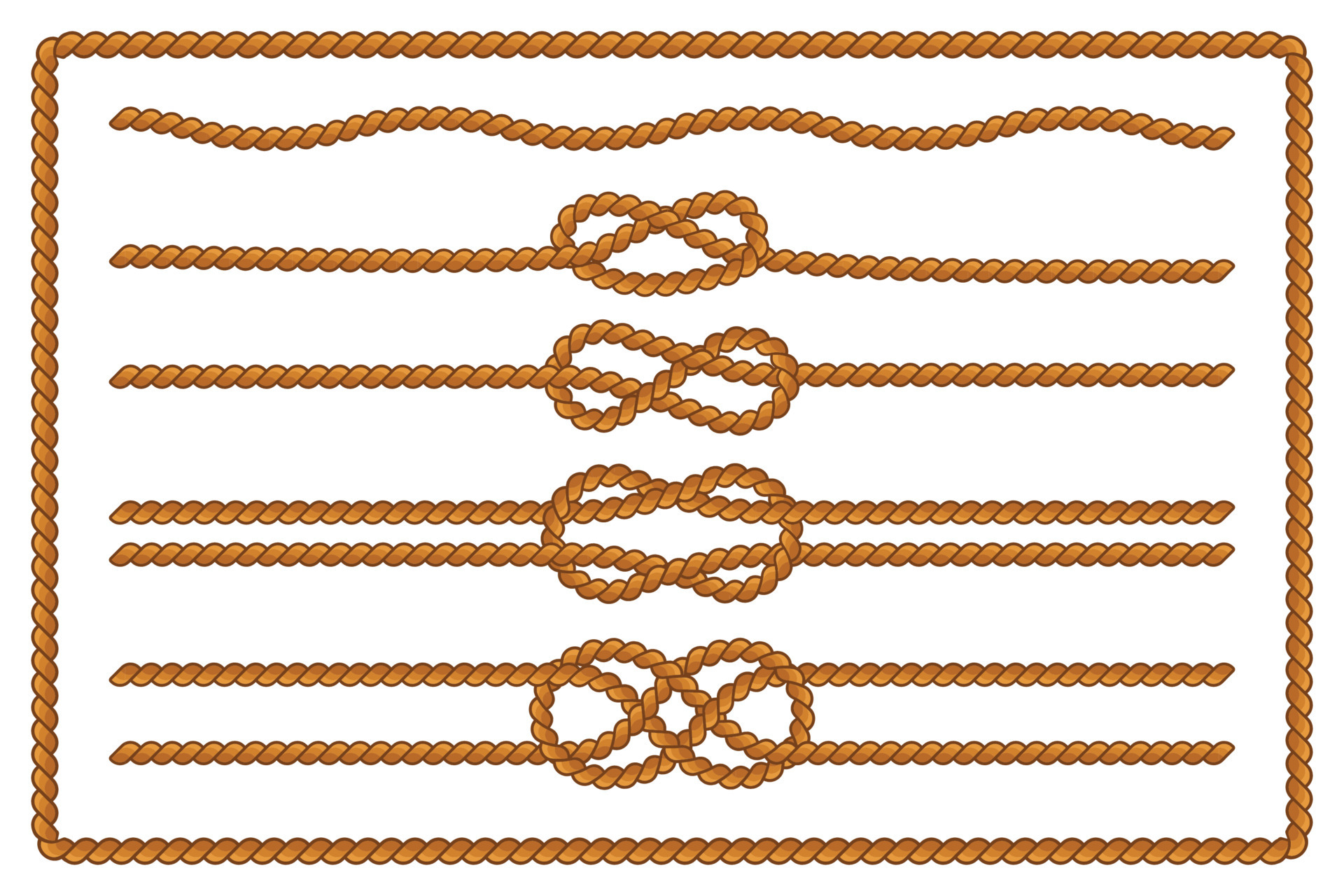 rope knot design set 11535850 Vector Art at Vecteezy