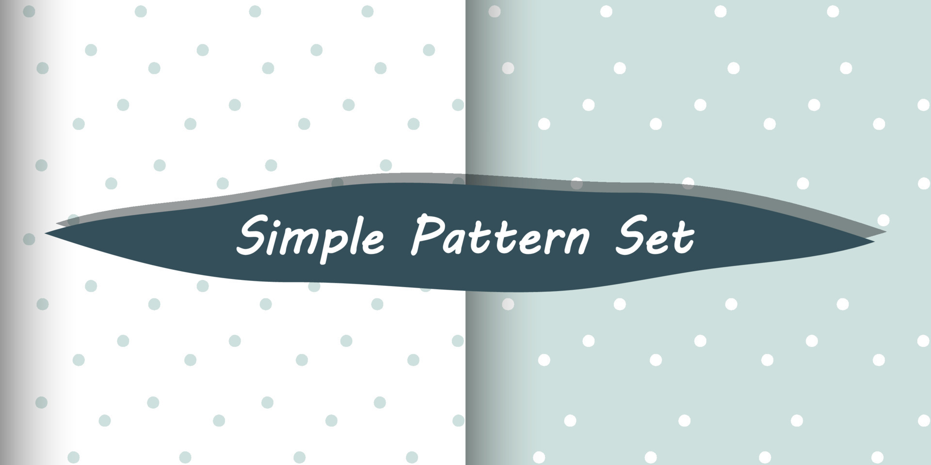 Simple Polka Dot Seamless Vector Pattern Set In White And Dusty Blue Colours 11536821 Vector Art