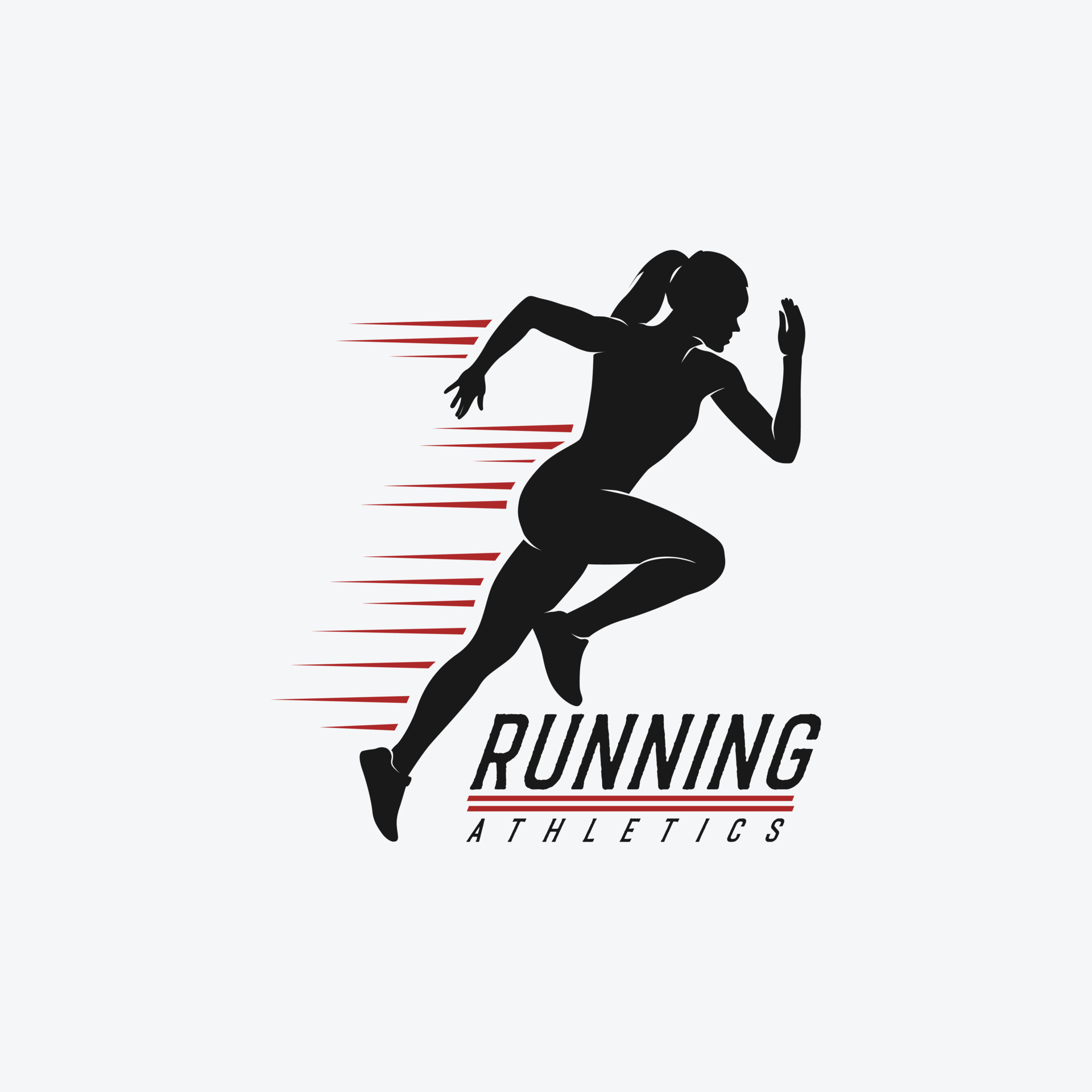 Female running athletics logo vector 11537430 Vector Art at Vecteezy