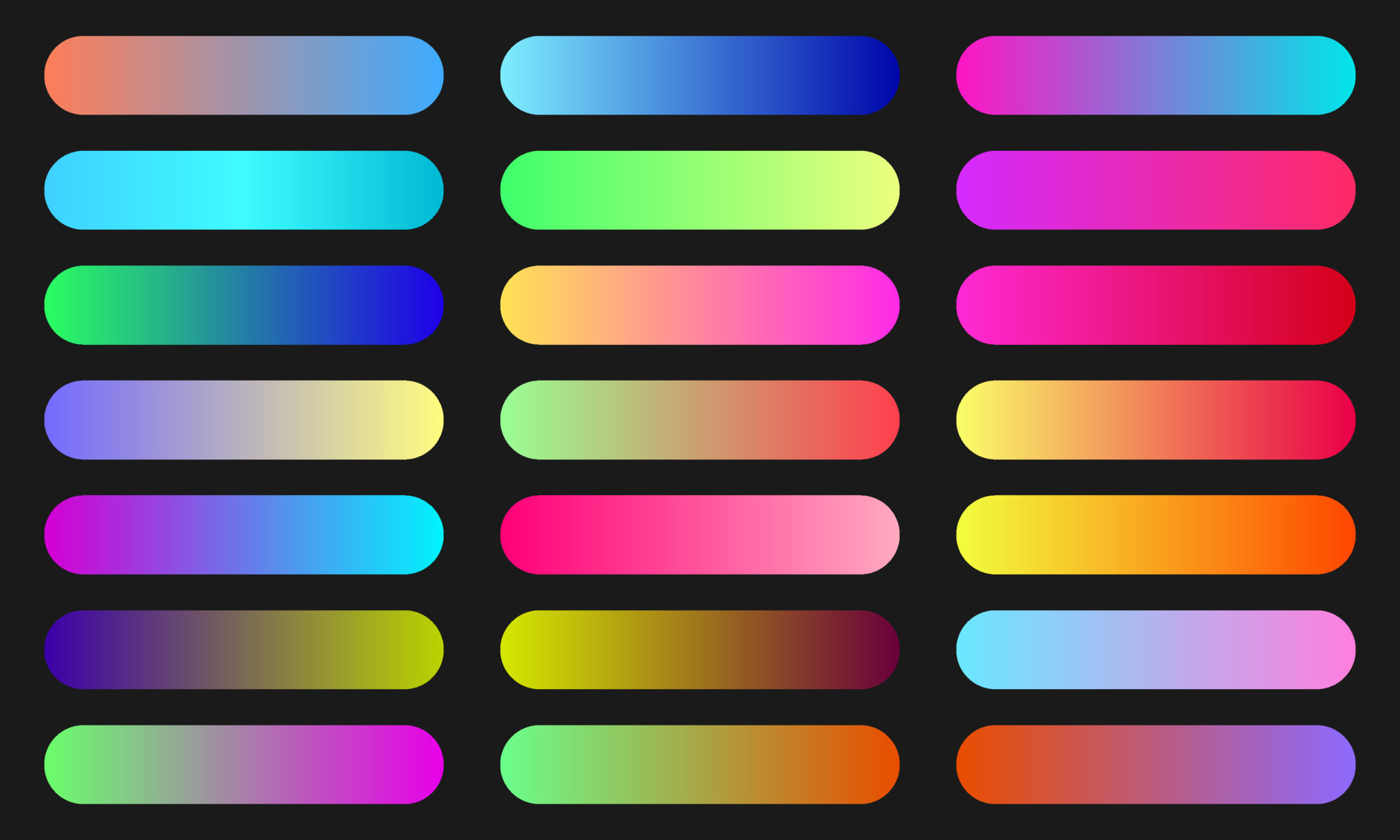 Modern color pallete. Popular Colors. Color Chart. Vector Eps 10 ...