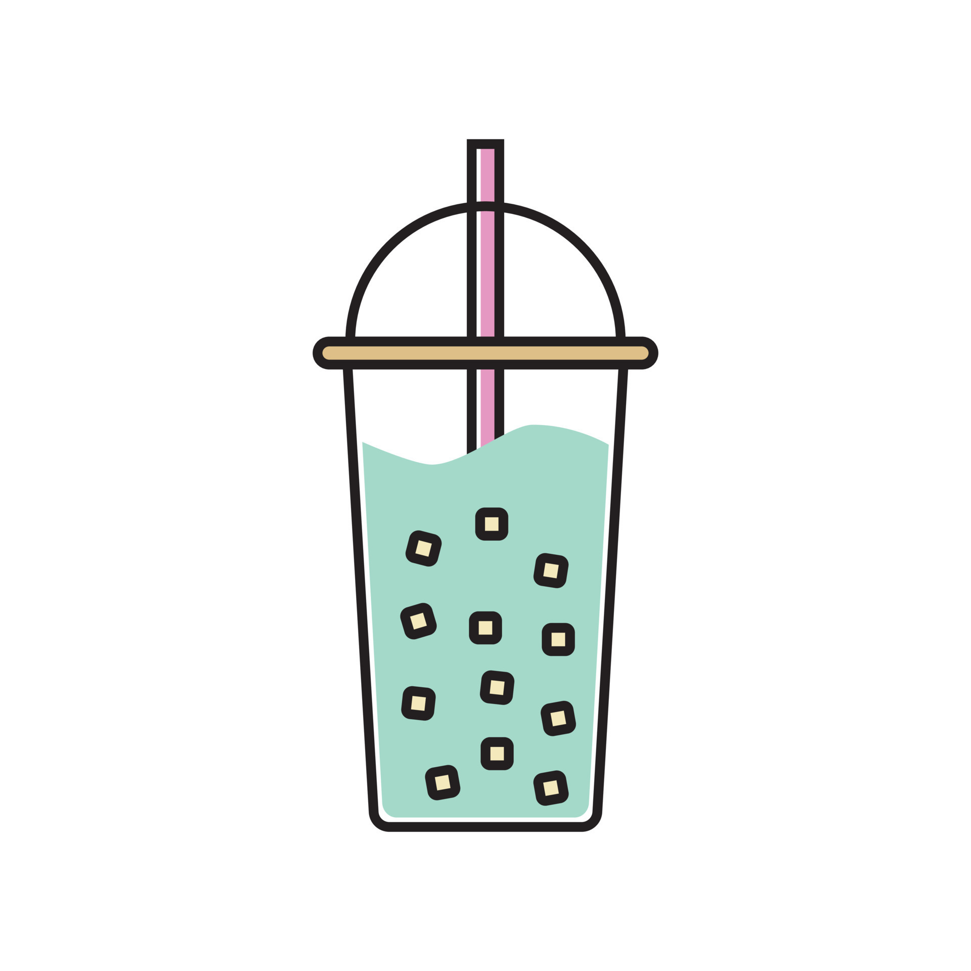 Drink Icon In A Glass With Straw 11543248 Vector Art At Vecteezy