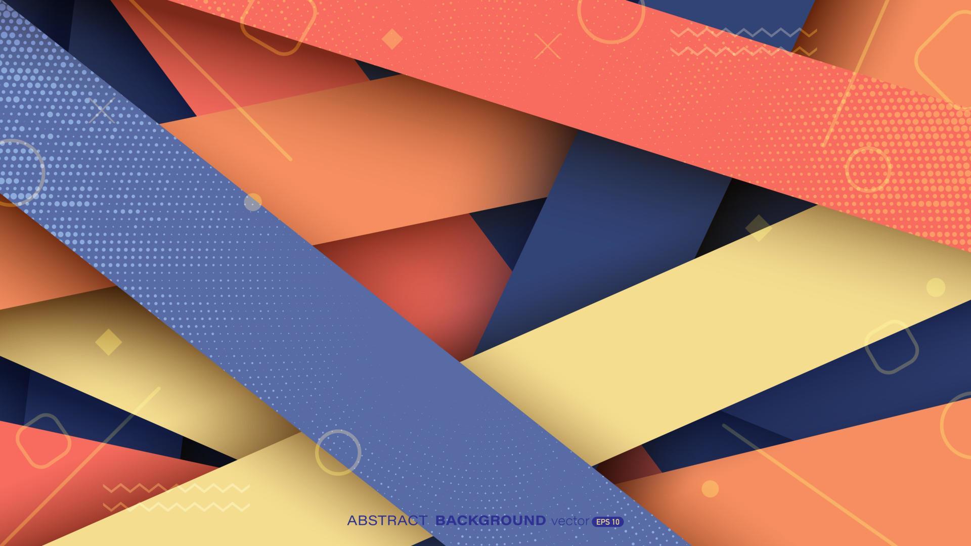 Abstract background with overlapping layers of colorful modern ...