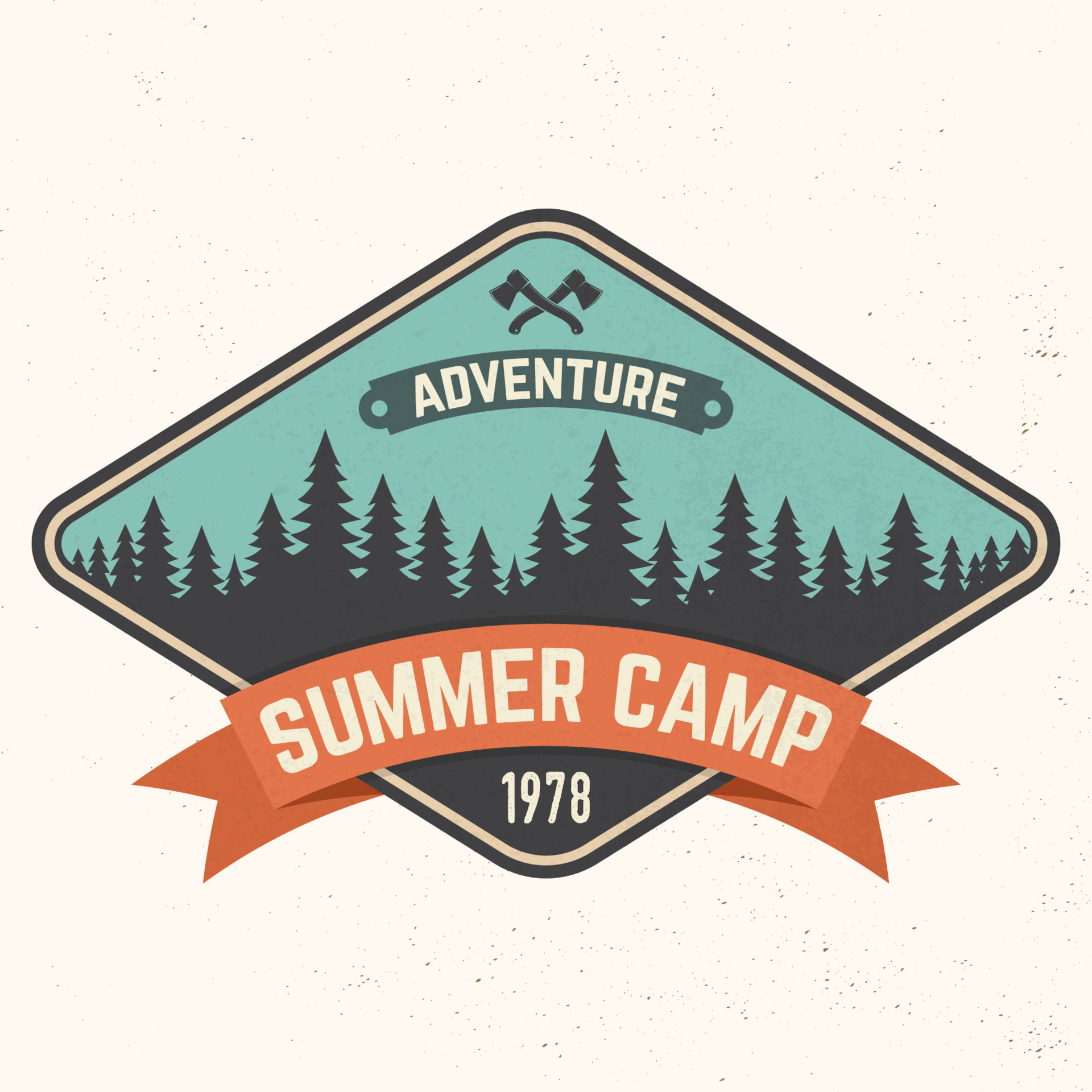 Summer Camp Patch Vector Illustration Concept For Shirt Or Logo