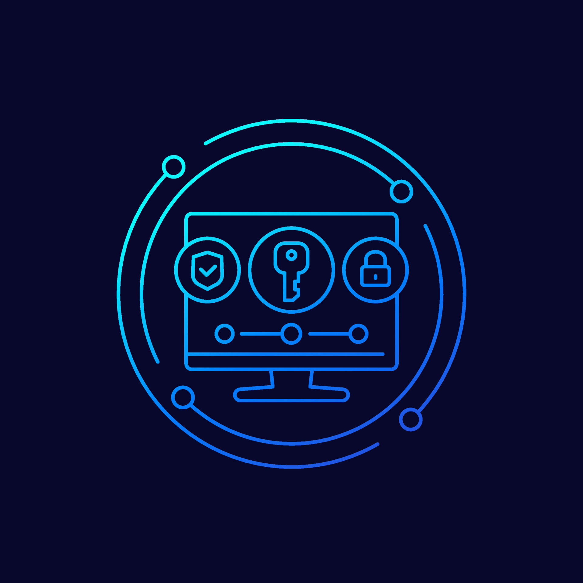 computer security vector line icon 11549819 Vector Art at Vecteezy