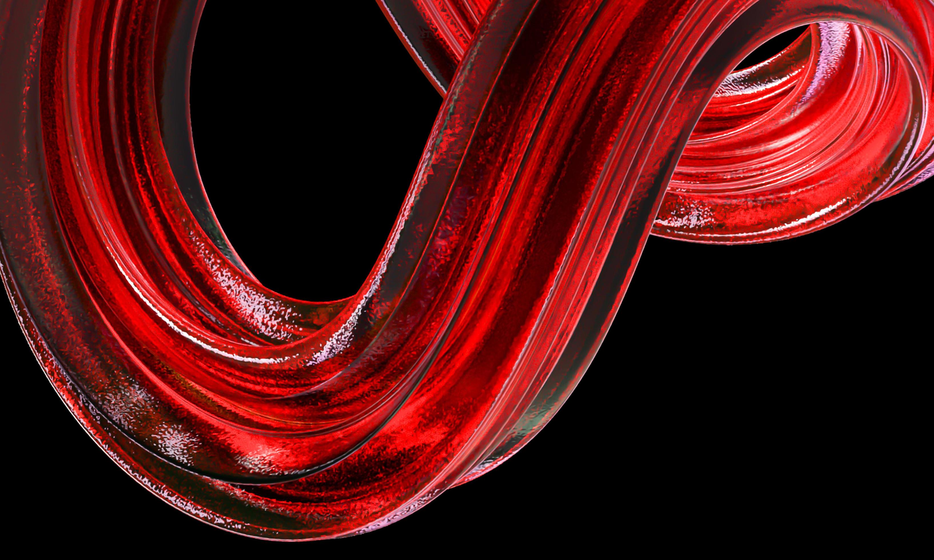 3d Rendering Of Colorful Abstract Twisted Wavy Shape In Motion Computer Generated Geometric