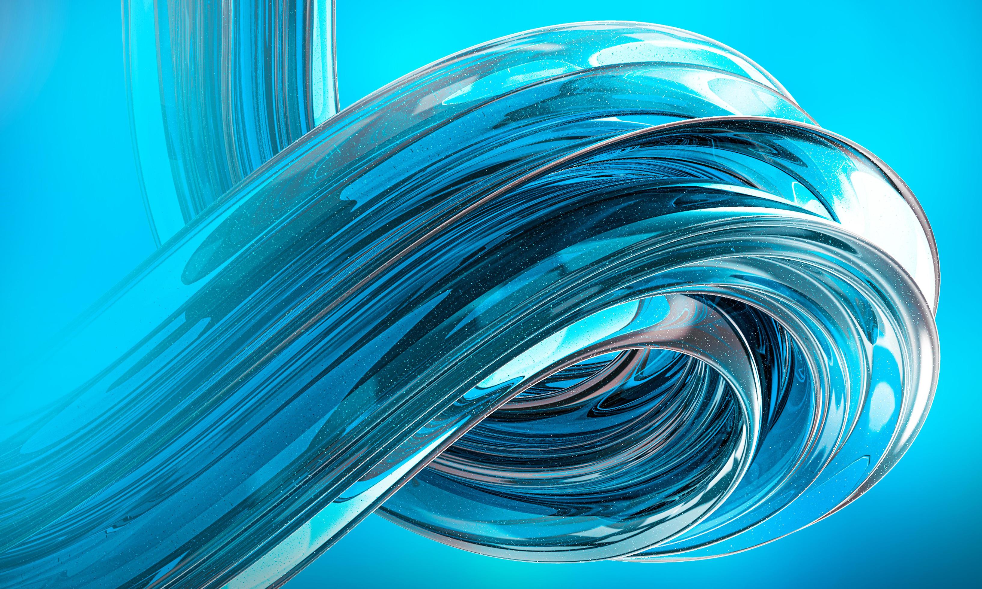 3d Rendering Of Colorful Abstract Twisted Wavy Shape In Motion Computer Generated Geometric
