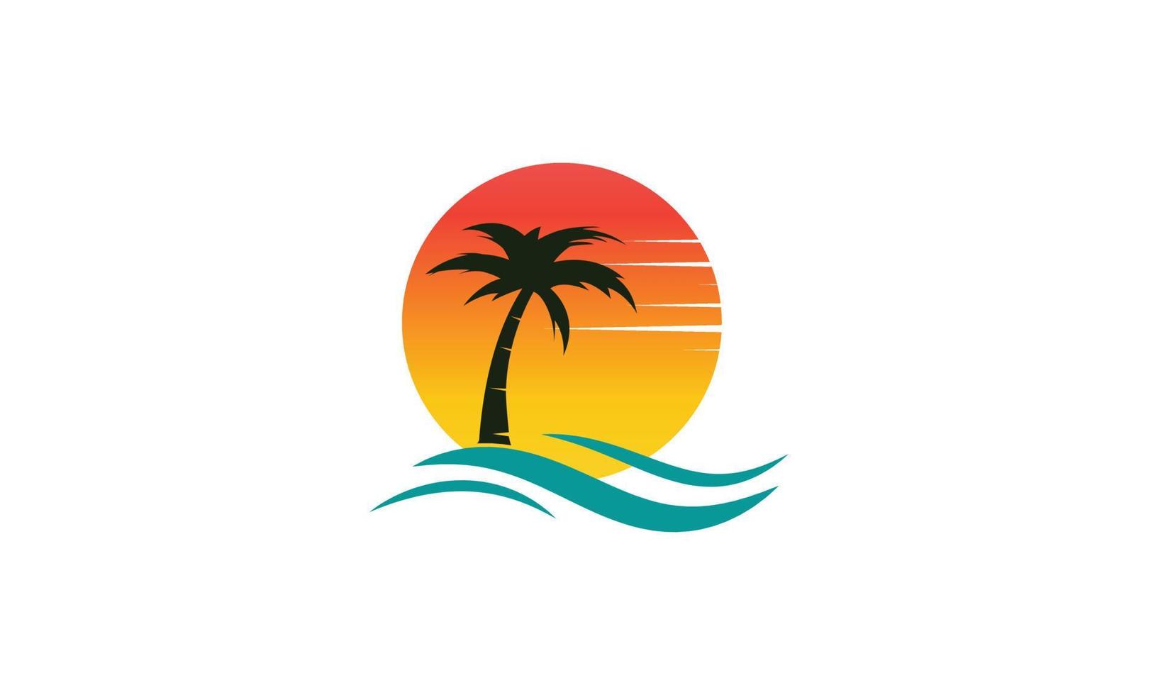 sun beach logo design, sunset with island logo design vector ... sun beach logo design, sunset with island logo design vector ...