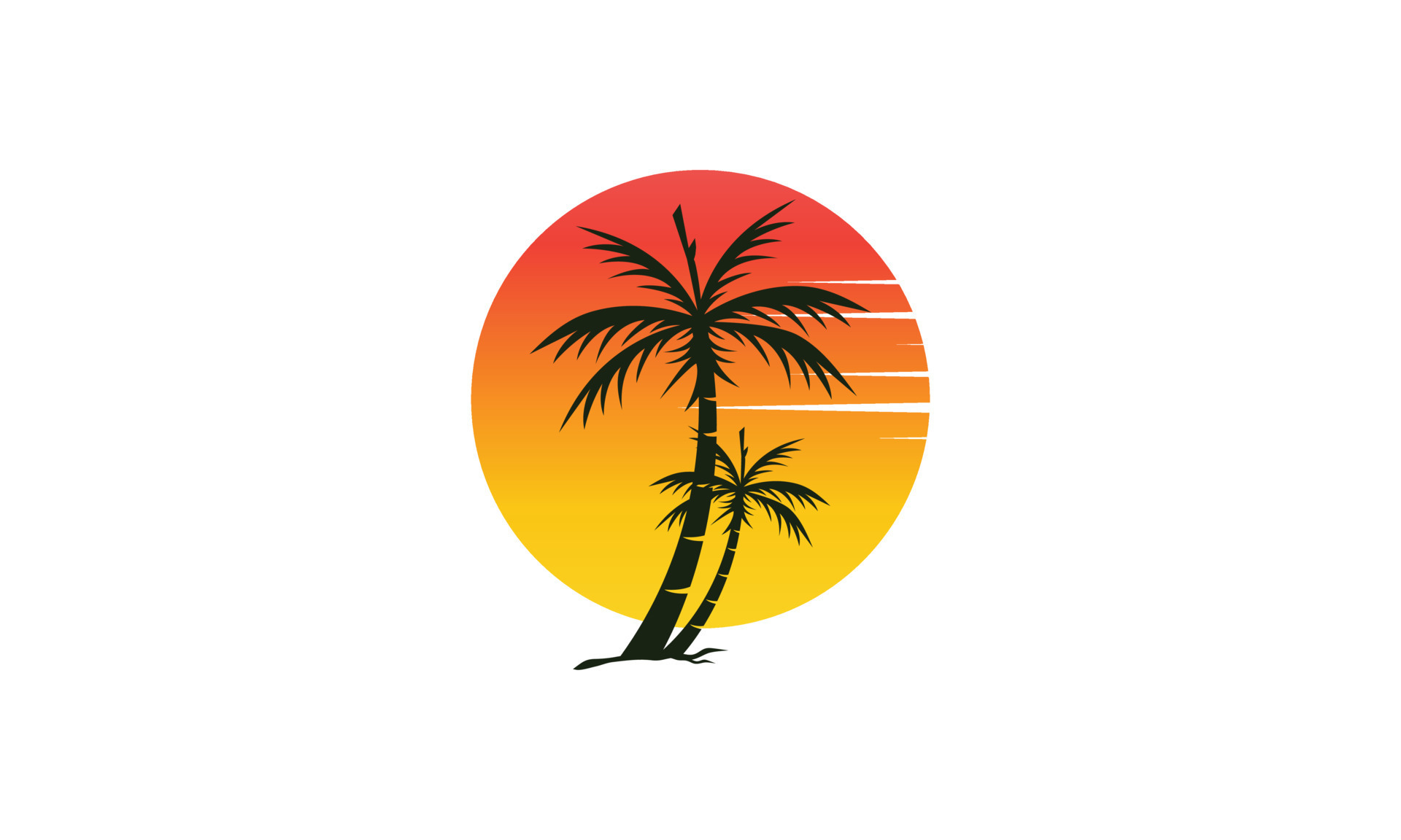 sun beach logo design, sunset with island logo design vector ... sun beach logo design, sunset with island logo design vector ...