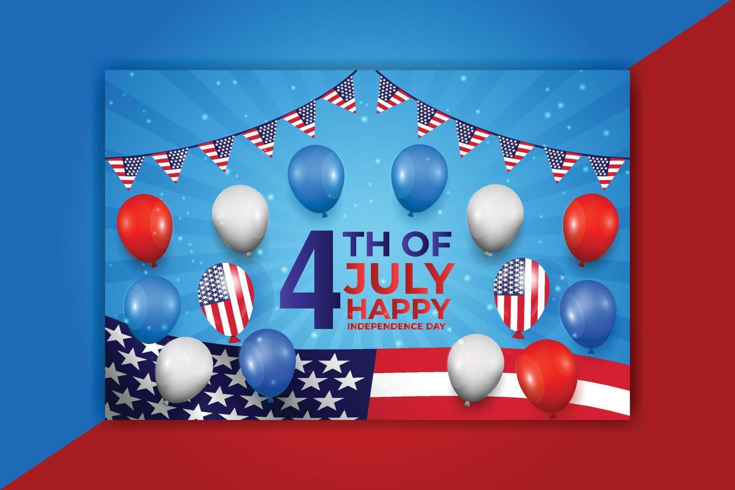4th Of July Happy Independence Day Background Design 11559285 Vector