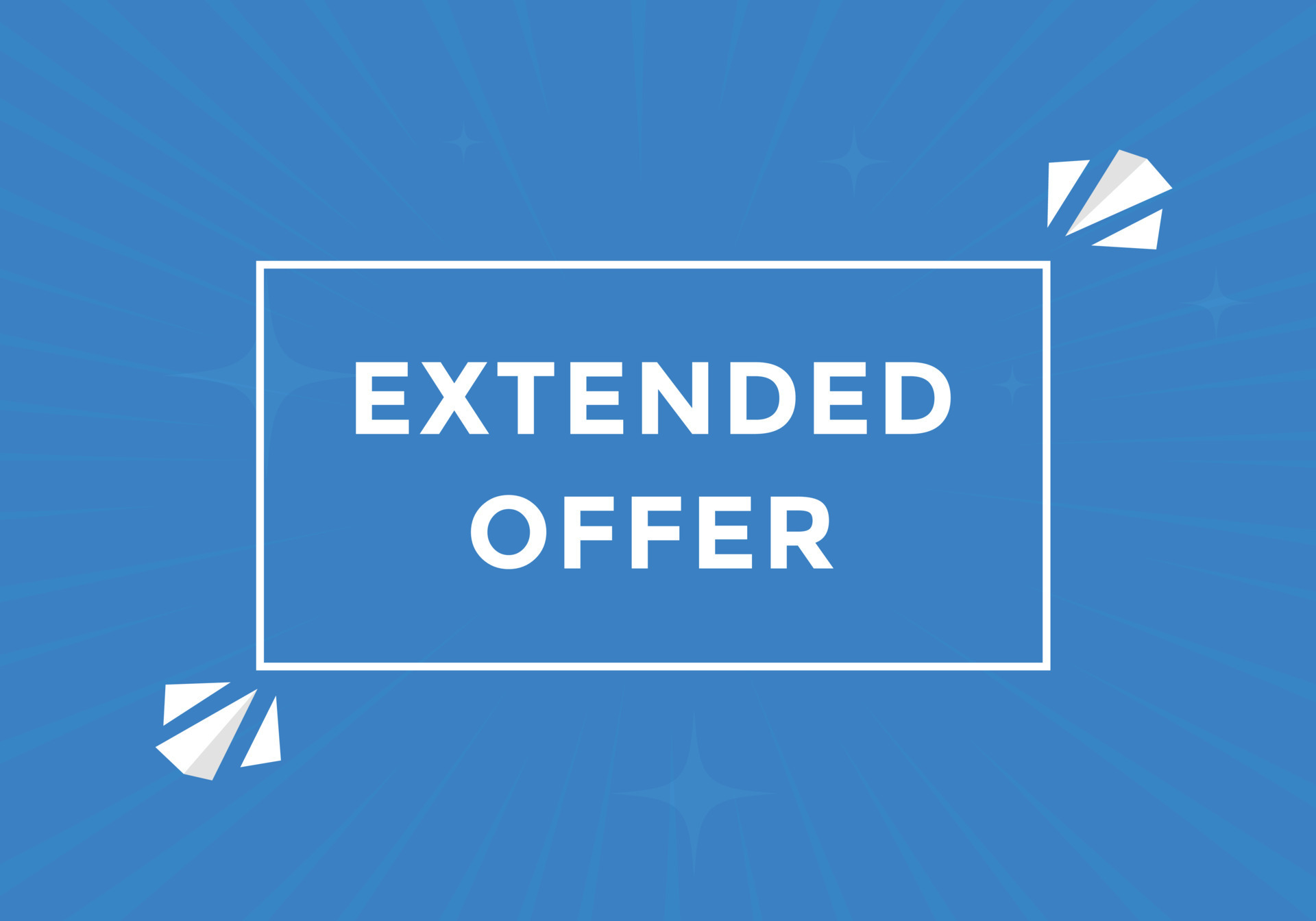 Extended offer button. Extended offer sign speech bubble. Web banner ...