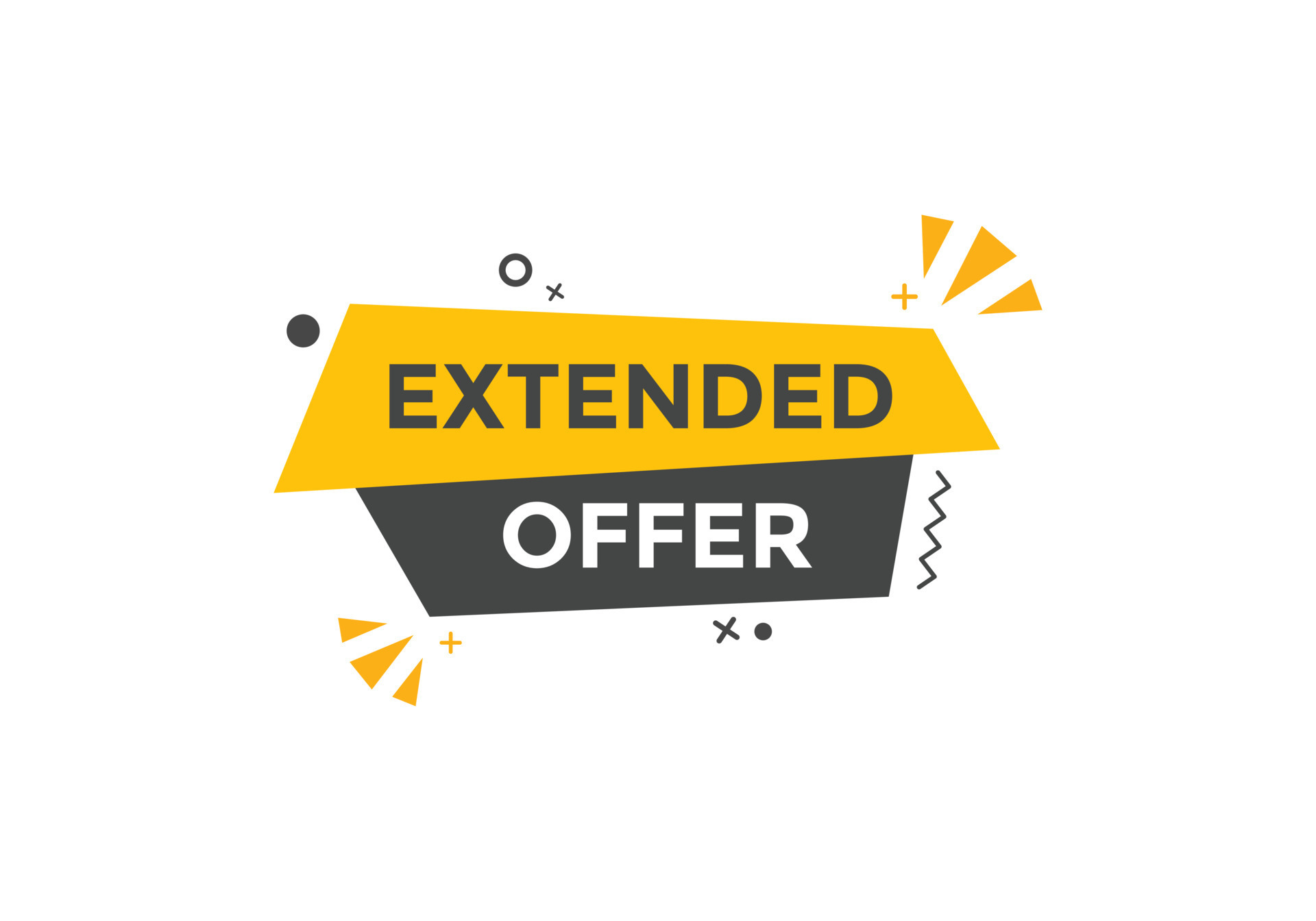 Extended offer Colorful label sign template. Extended offer symbol web ...