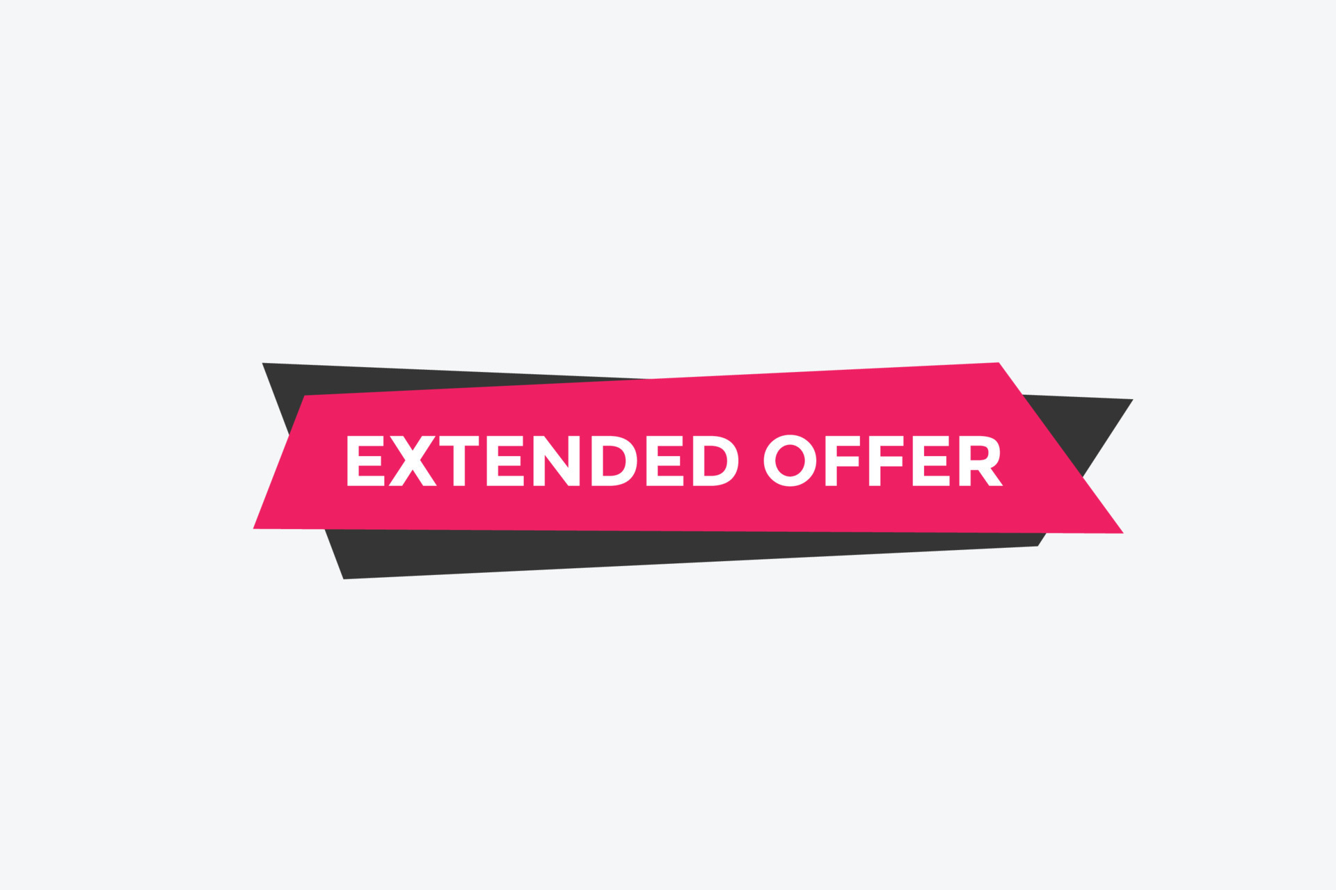 Extended offer Colorful label sign template. Extended offer symbol web ...