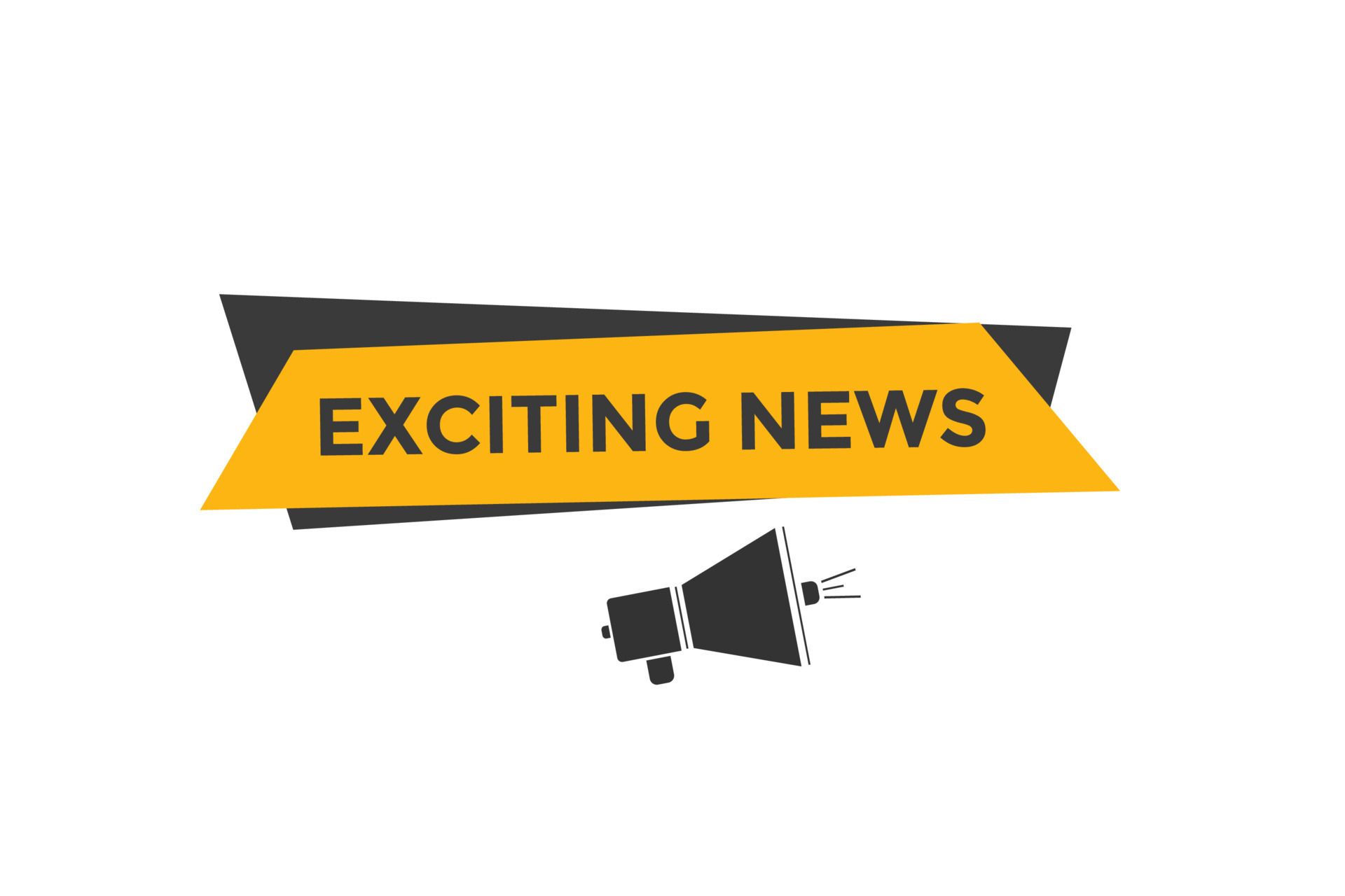Exciting News Colorful Label Sign Template Exciting News Symbol Web Banner 11560514 Vector Art