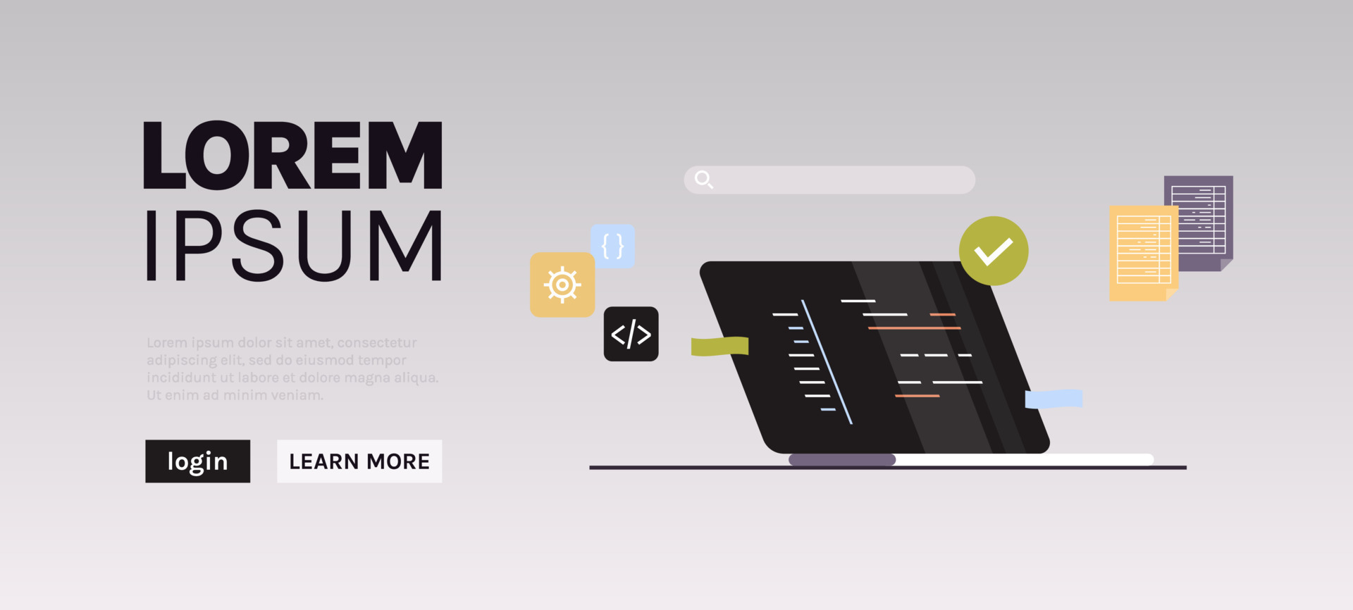 Developing new software on laptop and freelance developer programming, coding, development ...