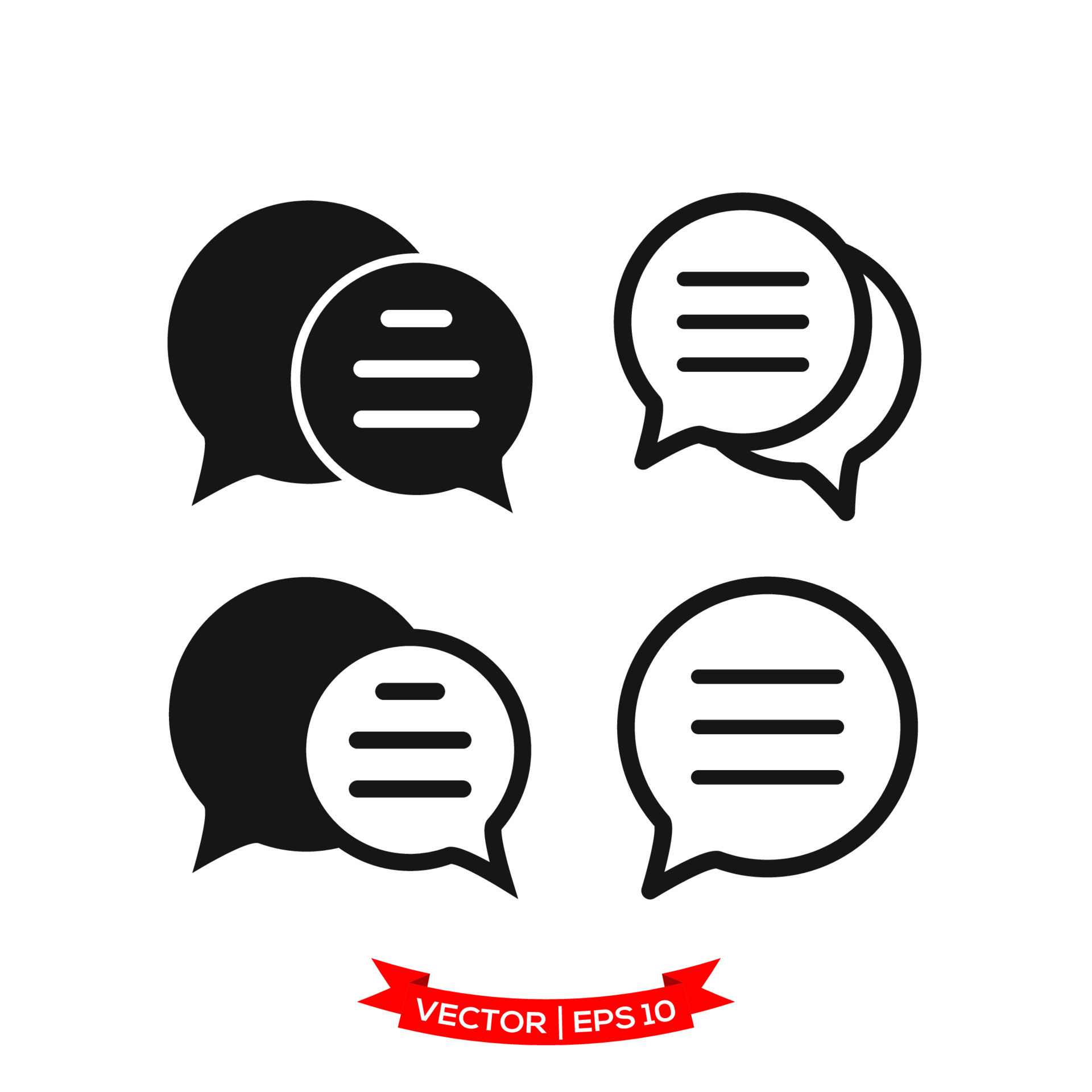 bubble speech icon in trendy flat style 11564928 Vector Art at Vecteezy