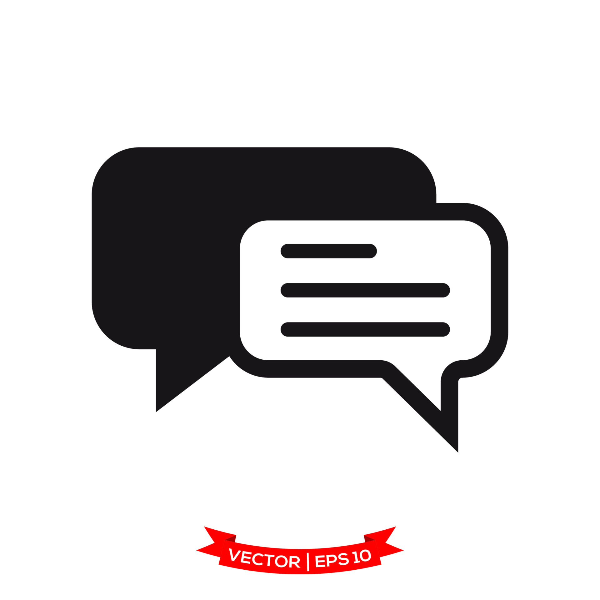 bubble speech icon in trendy flat style 11564982 Vector Art at Vecteezy