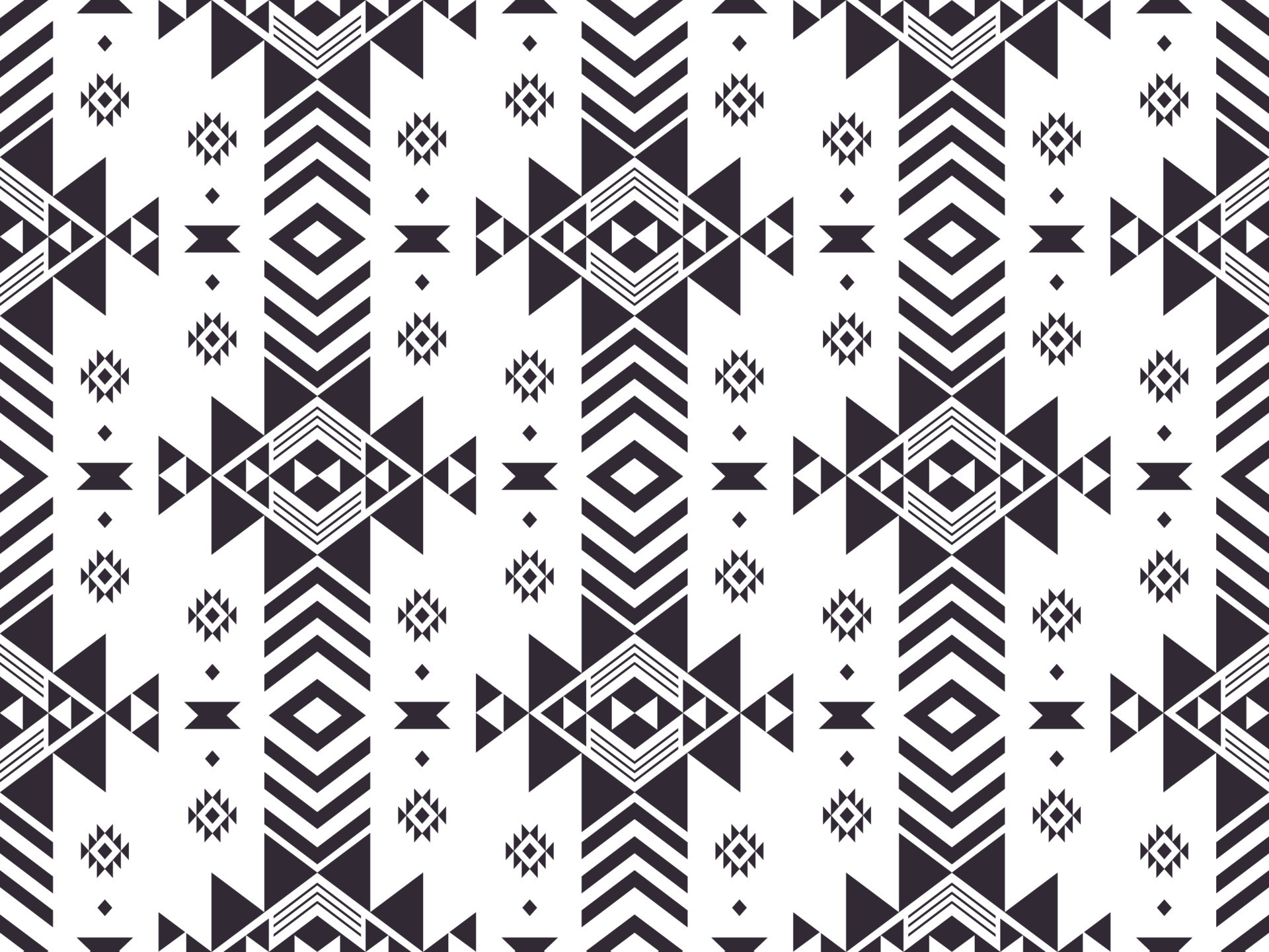 Ethnic Geometric Pattern Southwest Aztec Geometric Shape Black And