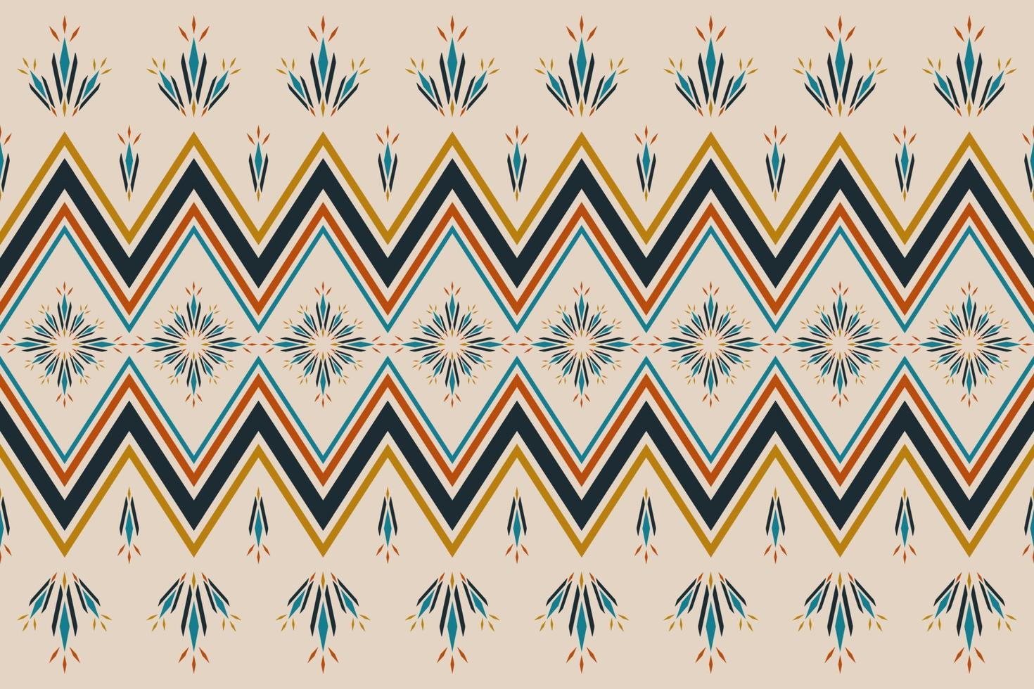 Abstract Ethnic Flower Background Geometric Ethnic Seamless Pattern