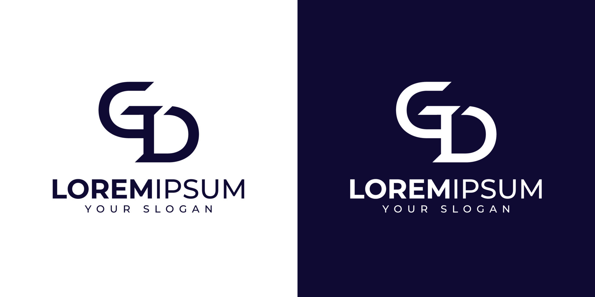 inspiración en el diseño del logotipo del monograma g y d 11570587 Vector en Vecteezy