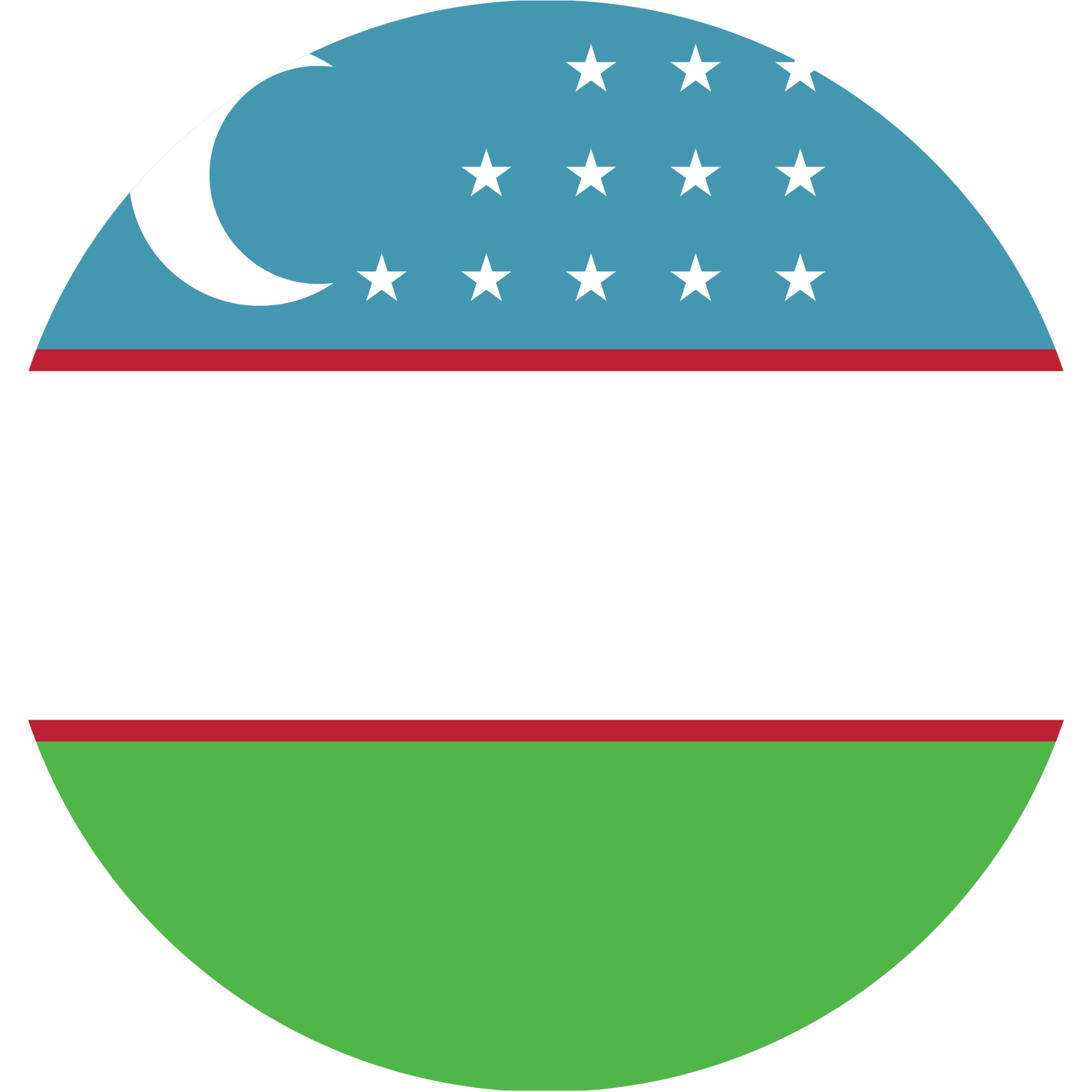 Circle Flag Of Uzbekistan 11571337 Png