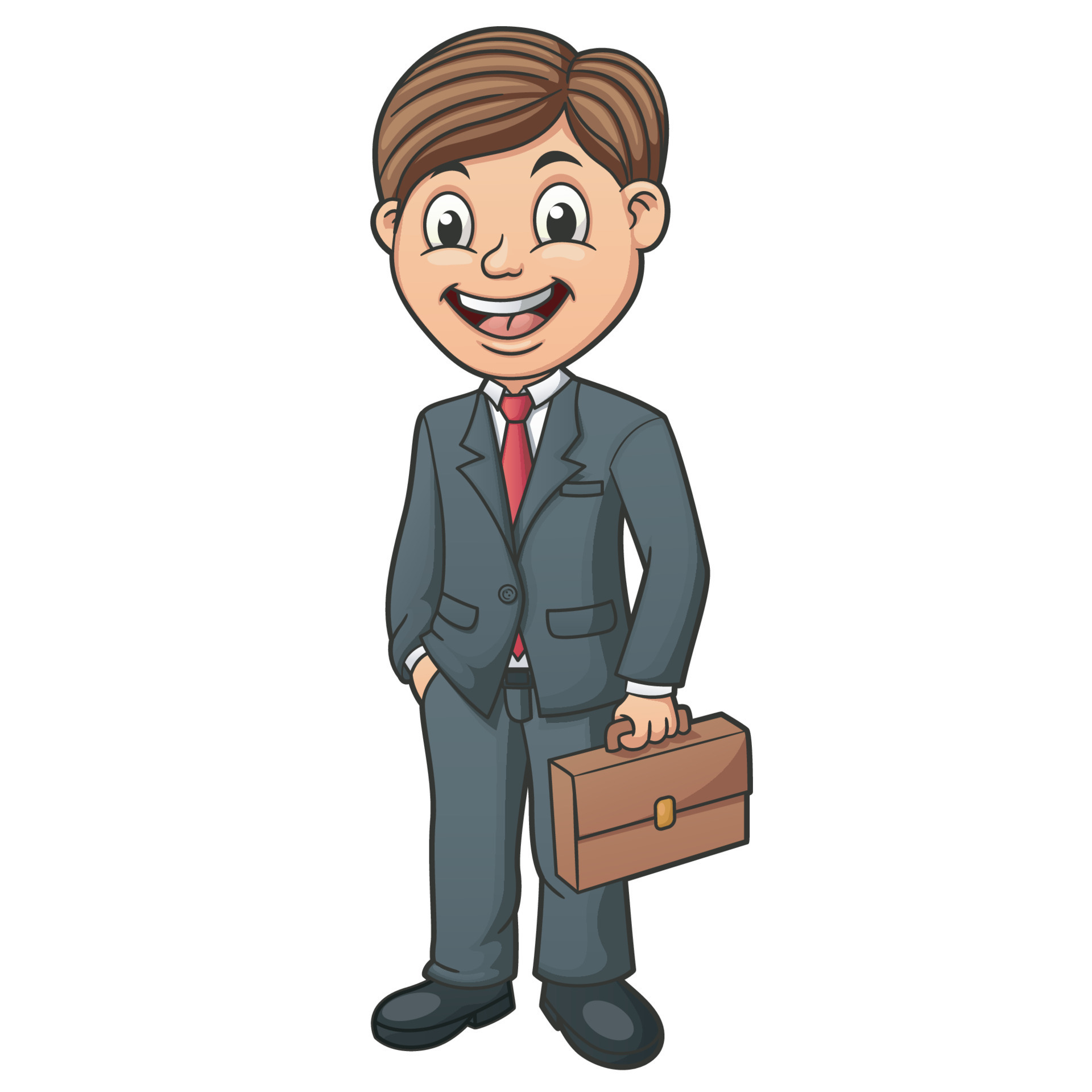Businessman standing while carrying a briefcase, Clip art Character ... Businessman standing while carrying a briefcase, Clip art Character ...
