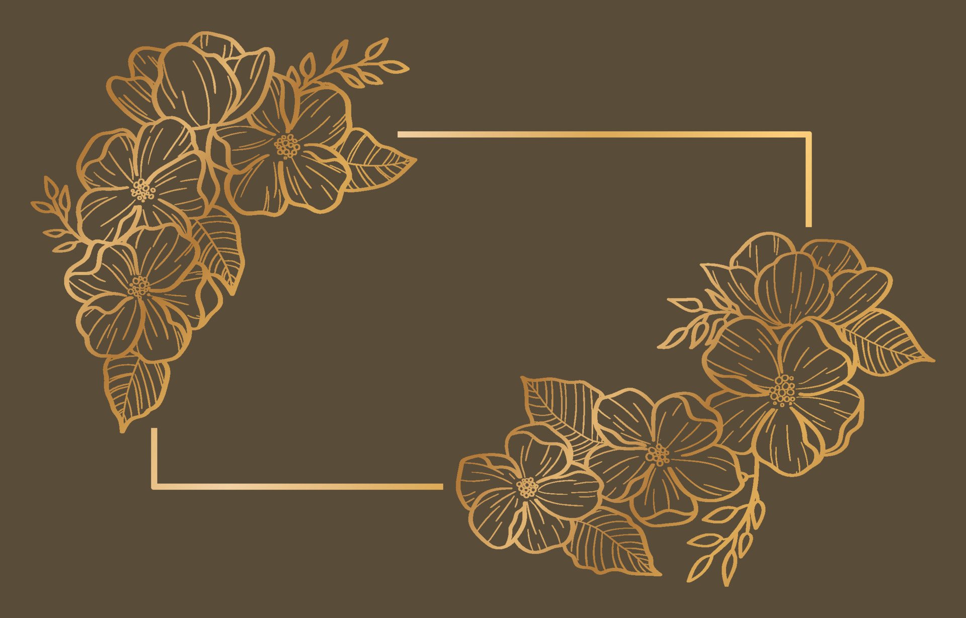 Hand Drawn Gold Flowers 11574289 Vector Art At Vecteezy