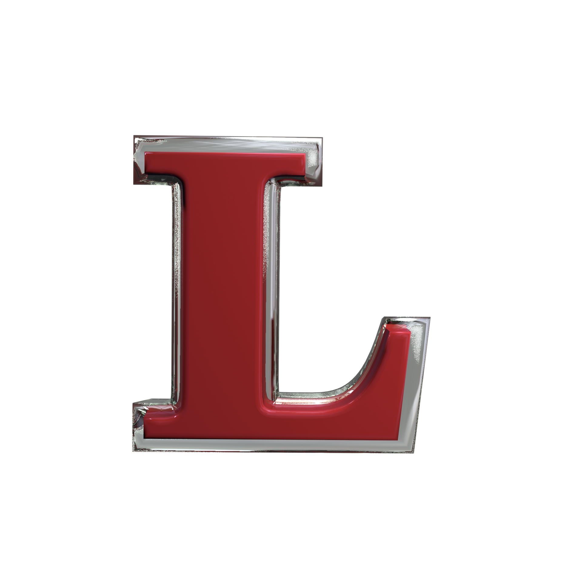 Letter L 3D Render mental red color 11577344 PNG Letter L 3D Render mental red color 11577344 PNG