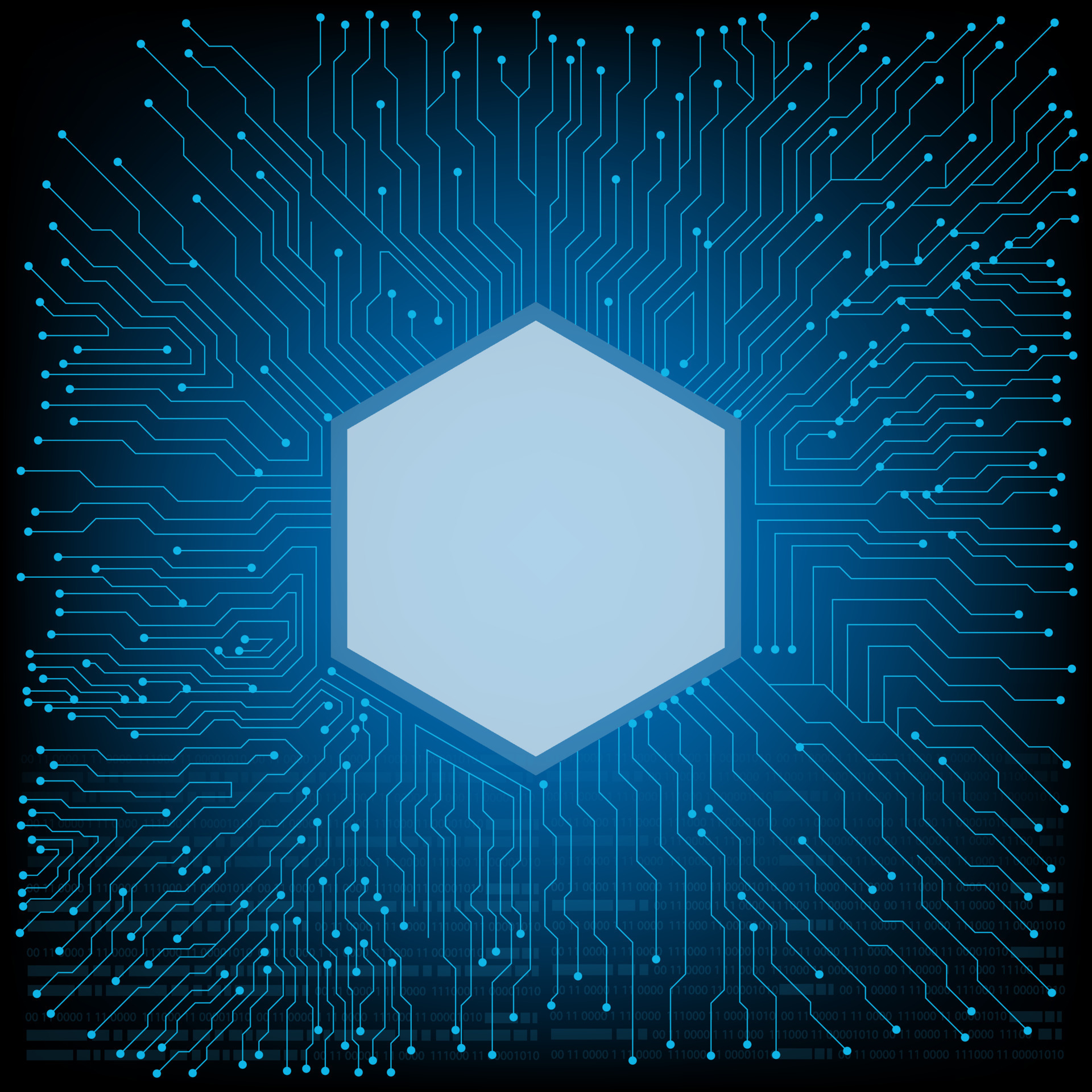 Computer Chip Electronic Circuit Board Vector For Technology And