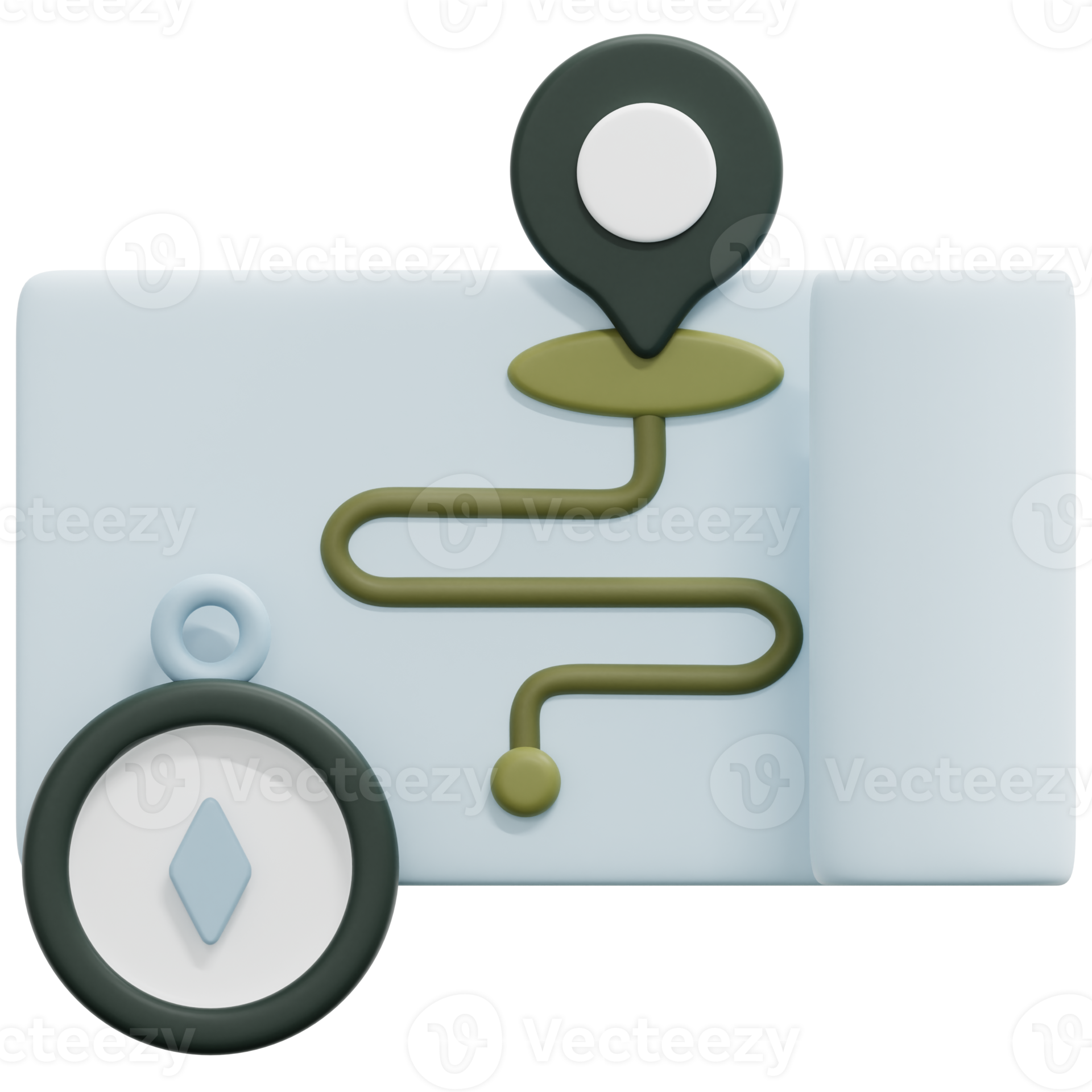 Map 3d Render Icon Illustration 11578595 Png