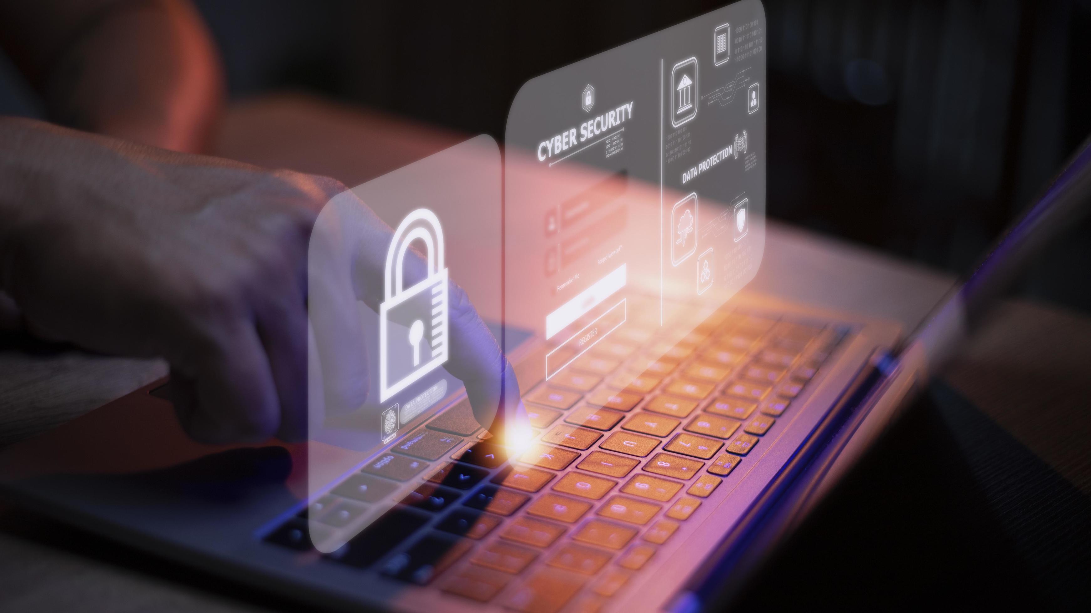 cybersecurity concept, user privacy security and encryption, secure ...