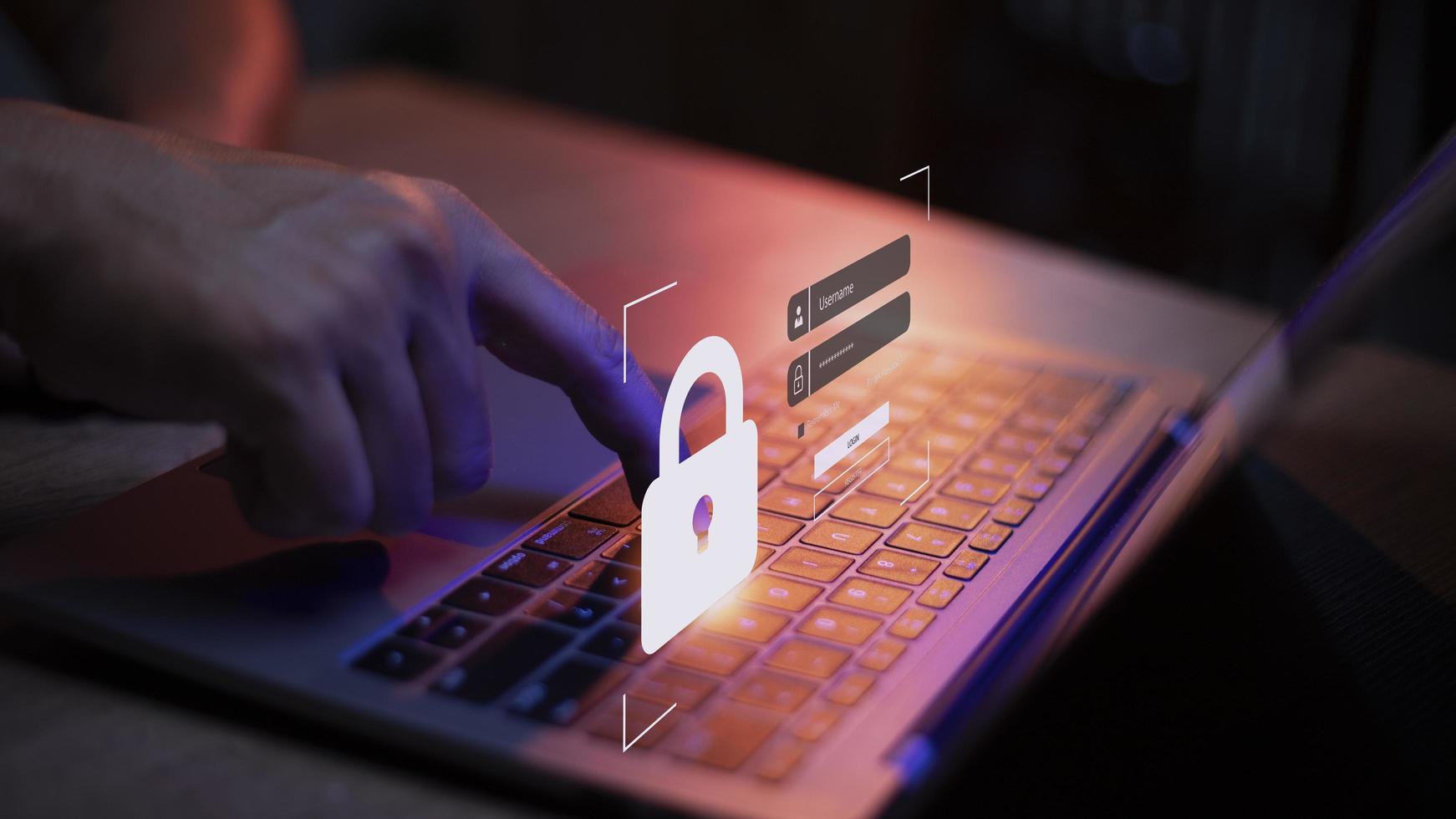 Concept Of Cyber Security Information Security And Encryption Secure Access To Users Personal
