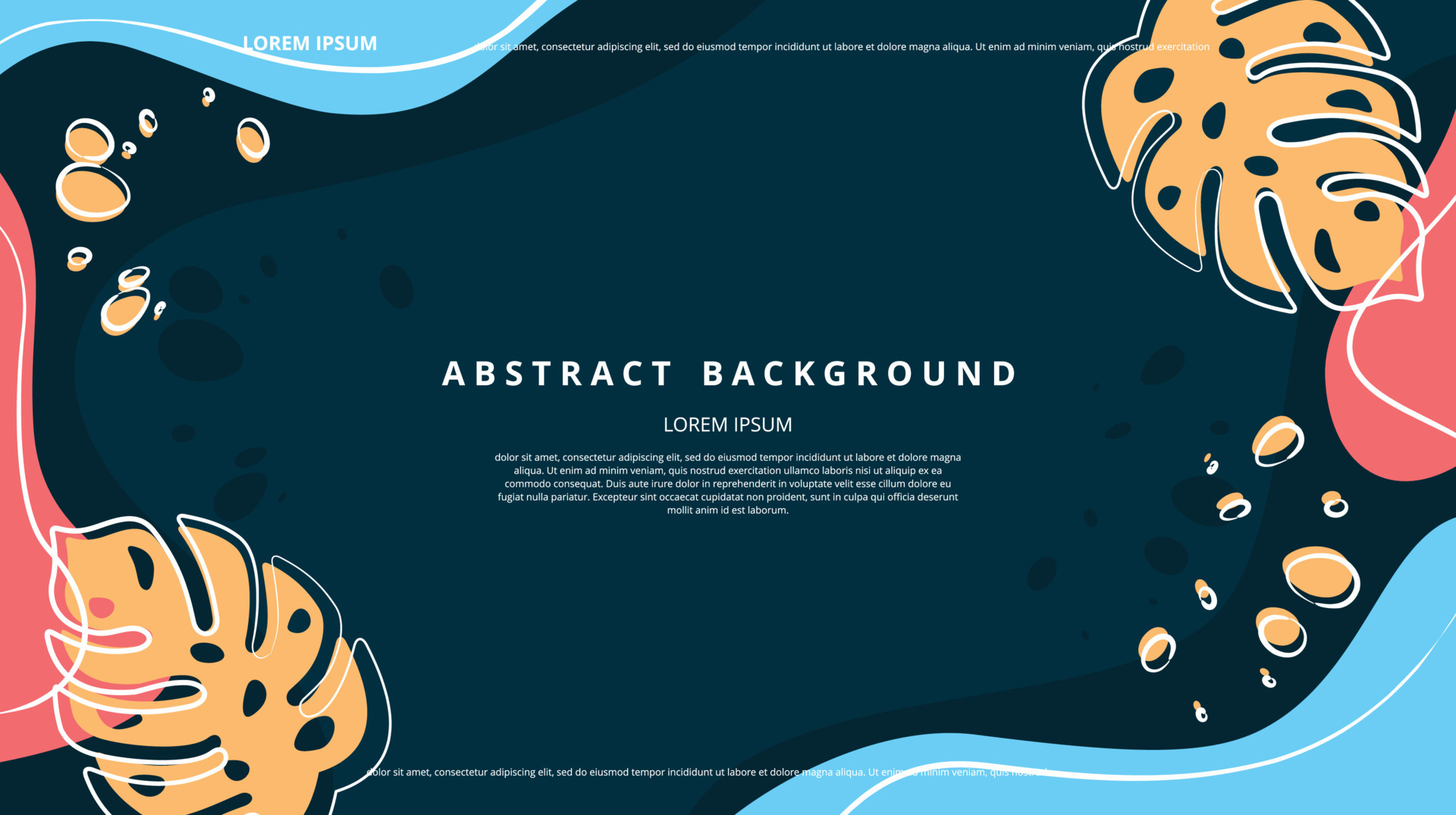 Abstract flat floral shapes background 11581961 Vector Art at Vecteezy