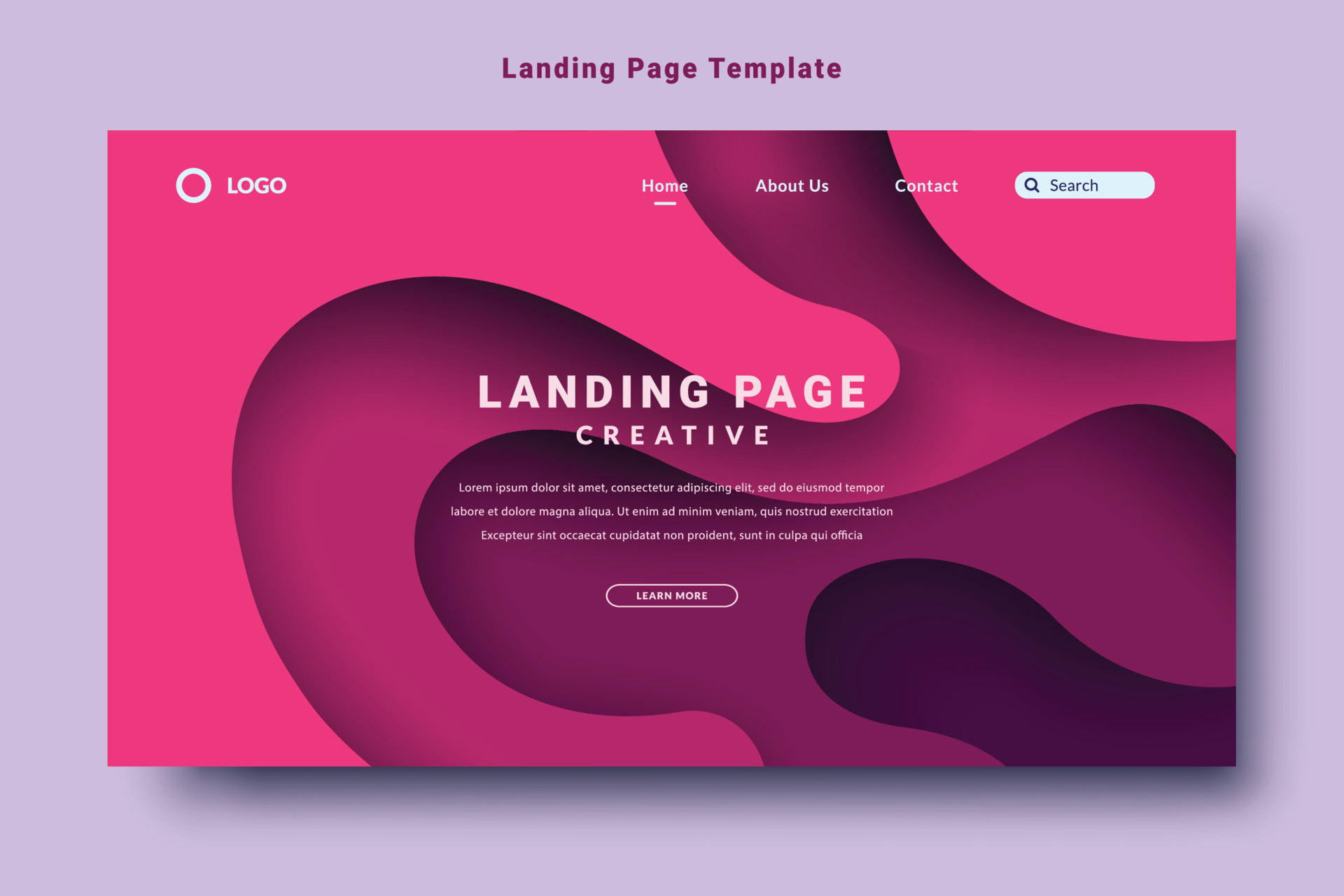 modern landing page website template design background with abstract ... modern landing page website template design background with abstract ...