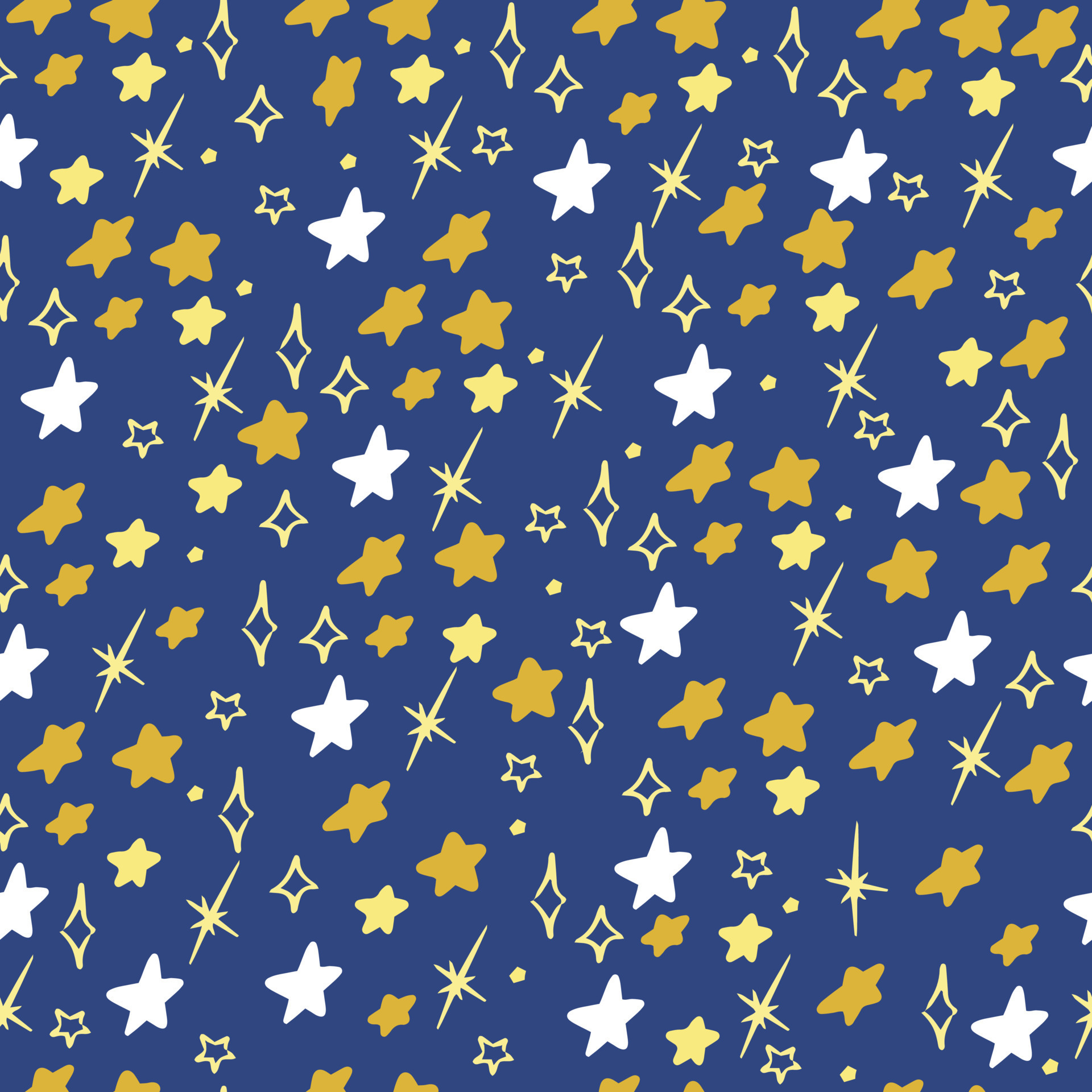 Seamless star pattern, abstract elements, background drawing, yellow ...