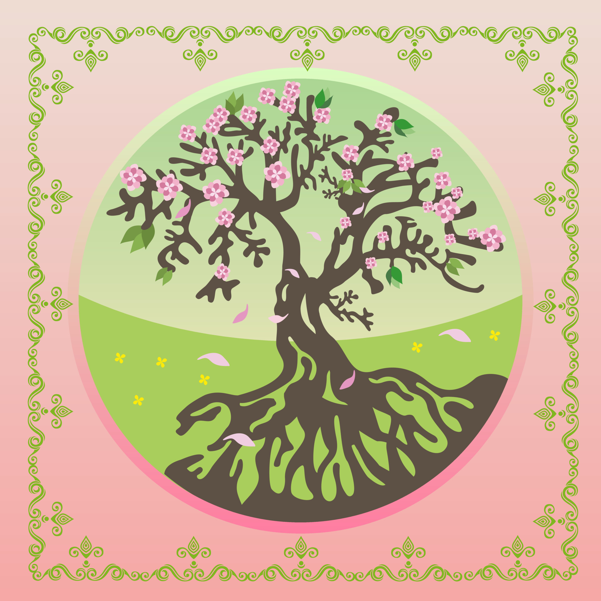 Spring tree vector illustration 11588211 Vector Art at Vecteezy