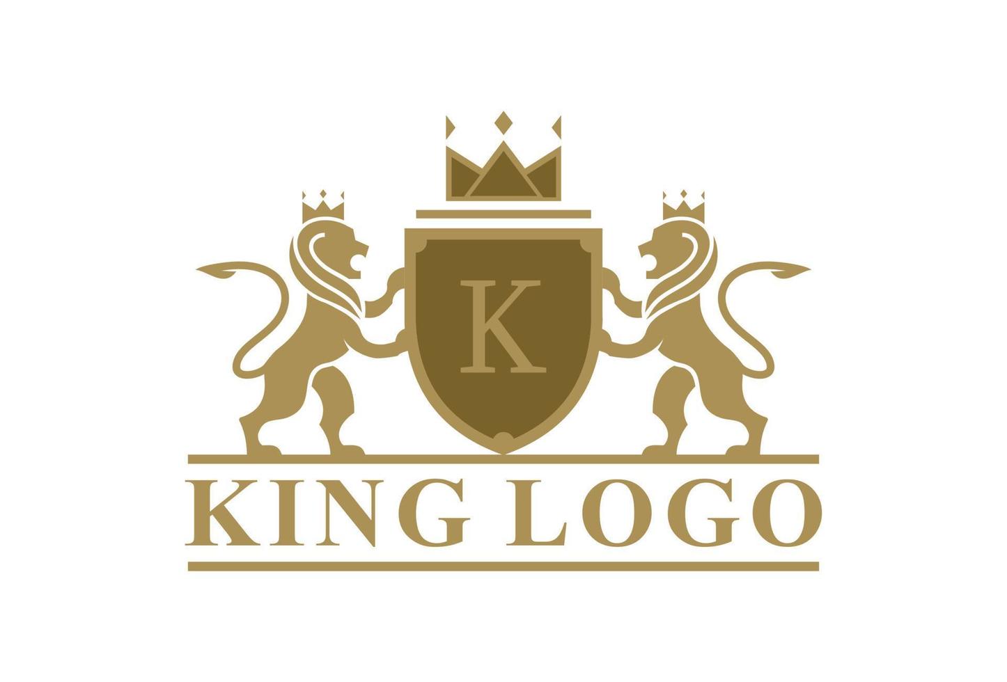 Luxury Lion crest heraldry logo. Elegant gold heraldic shield icon ...