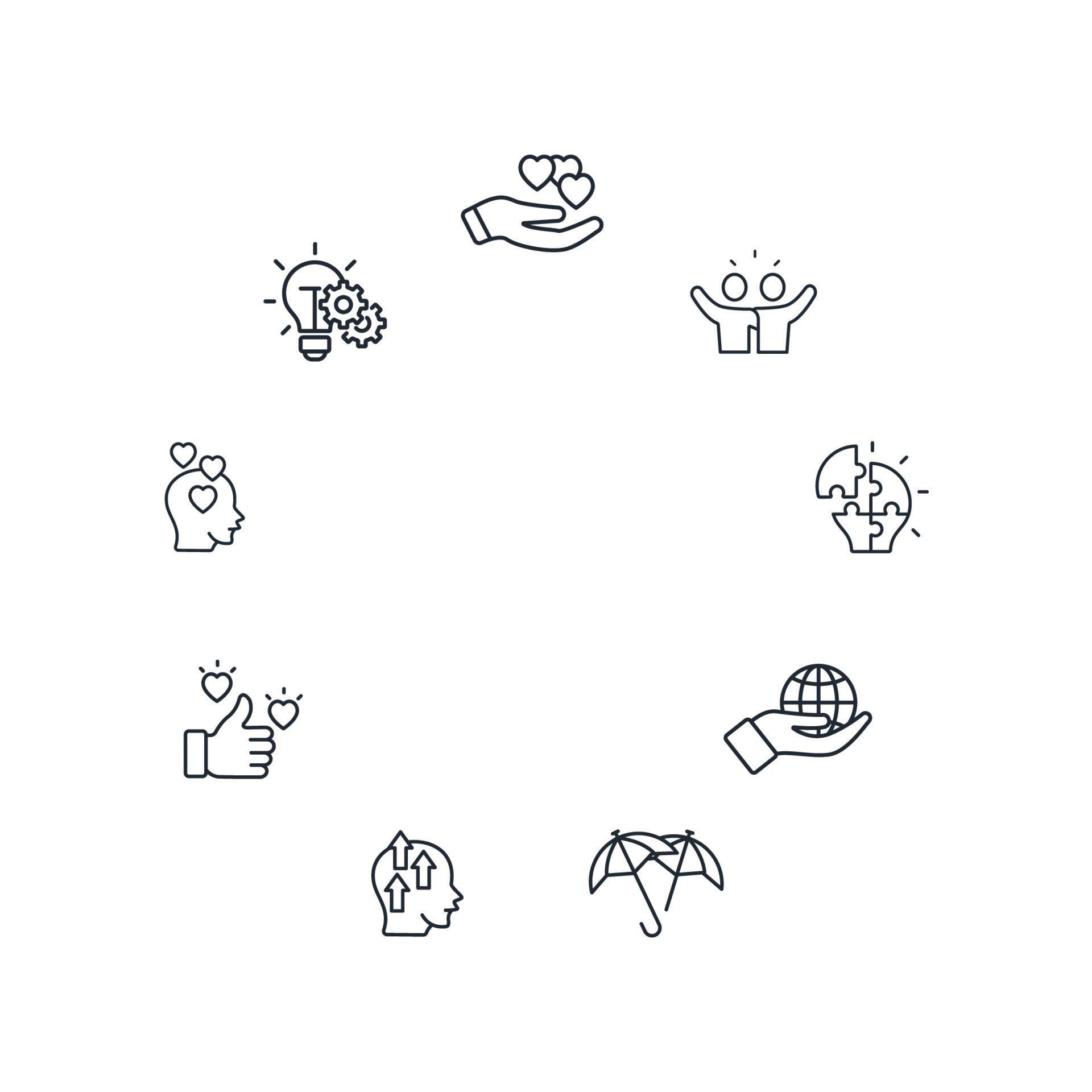 Core Values Icons Set Core Values Pack Symbol Vector Elements For