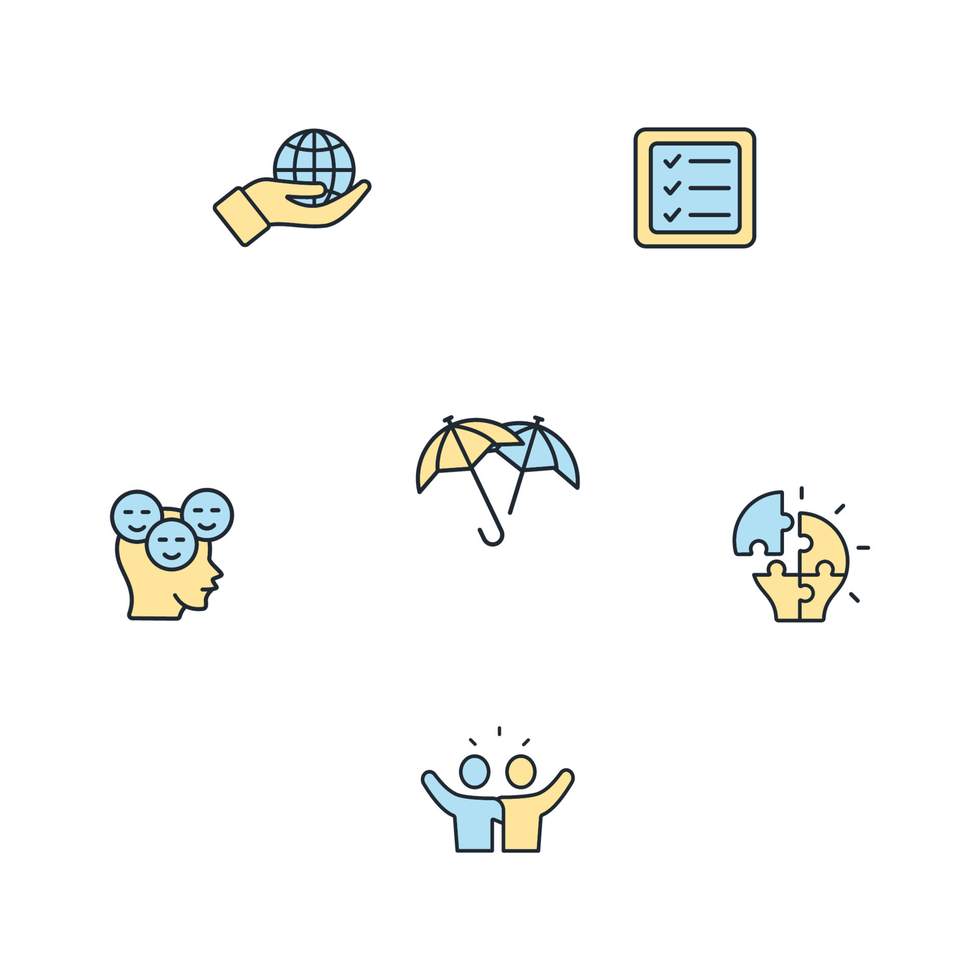 Core Values Icons Set Core Values Pack Symbol Vector Elements For