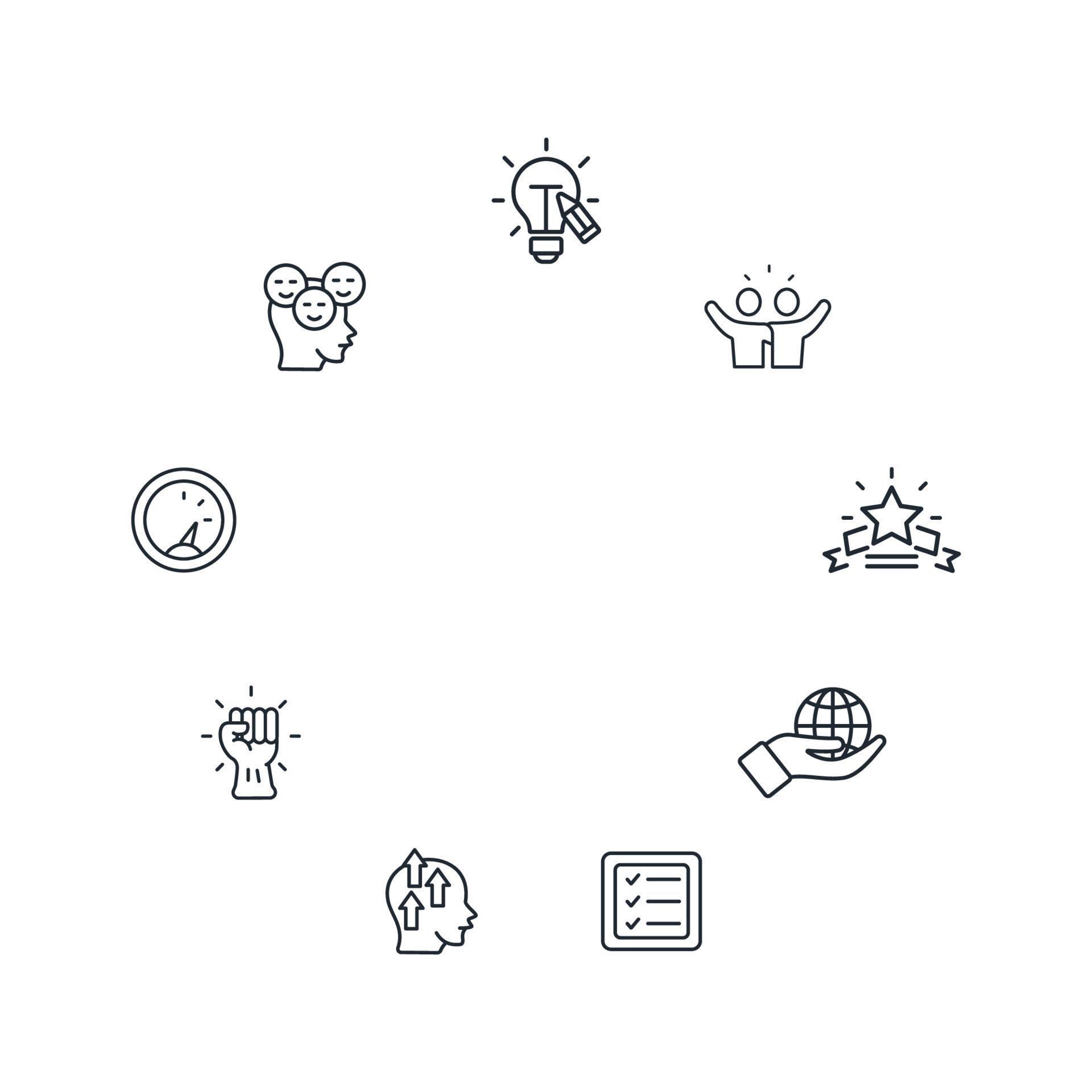 Core Values Icons Set Core Values Pack Symbol Vector Elements For
