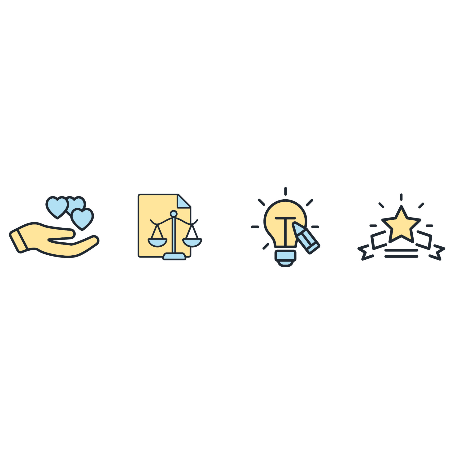 Core Values Icons Set Core Values Pack Symbol Vector Elements For