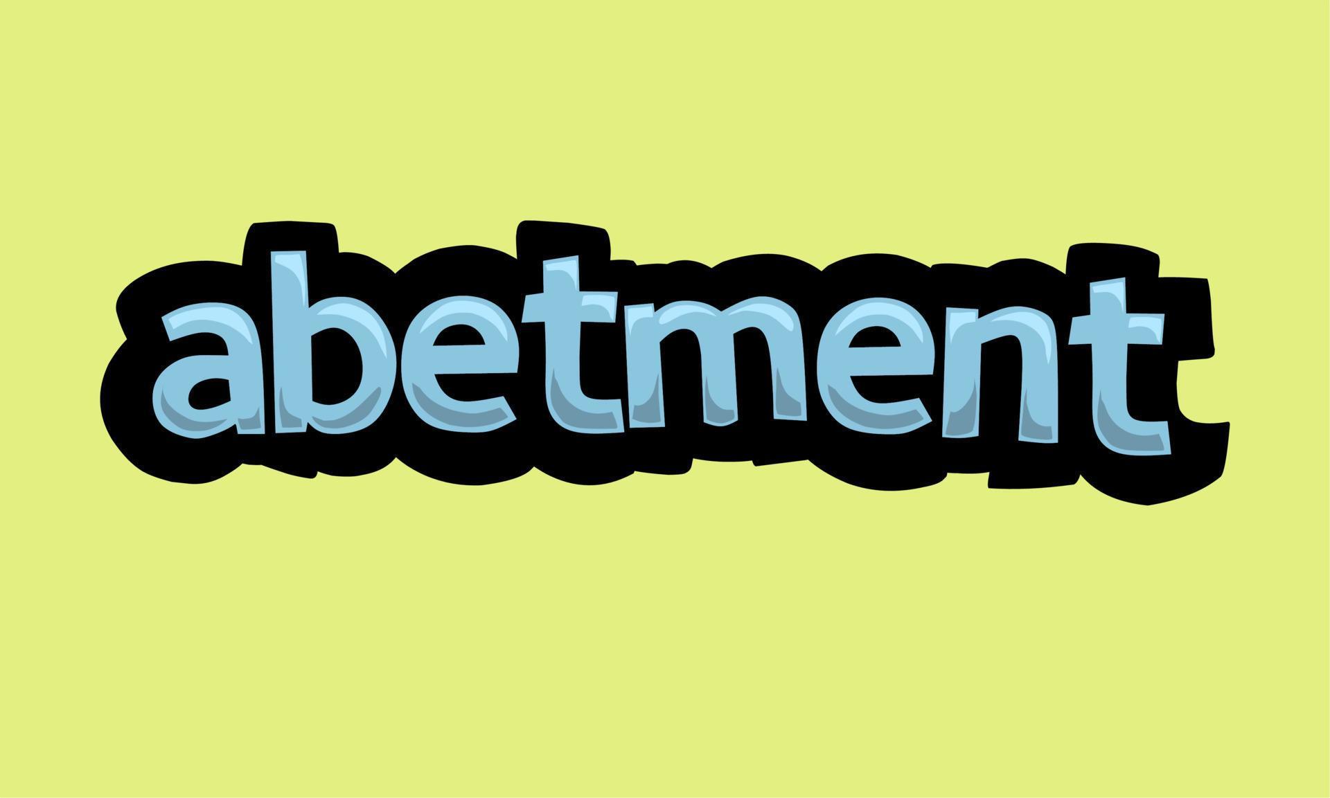 ABETMENT writing vector design on a yellow background 11594279 Vector Art at Vecteezy