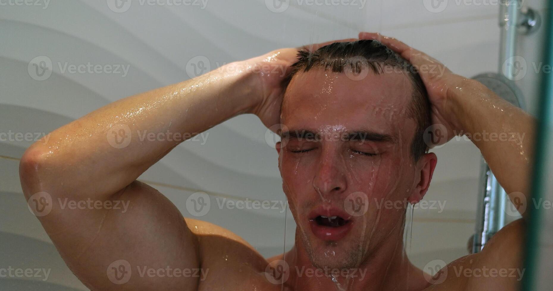 Man Under Shower 11595707 Stock Photo at Vecteezy