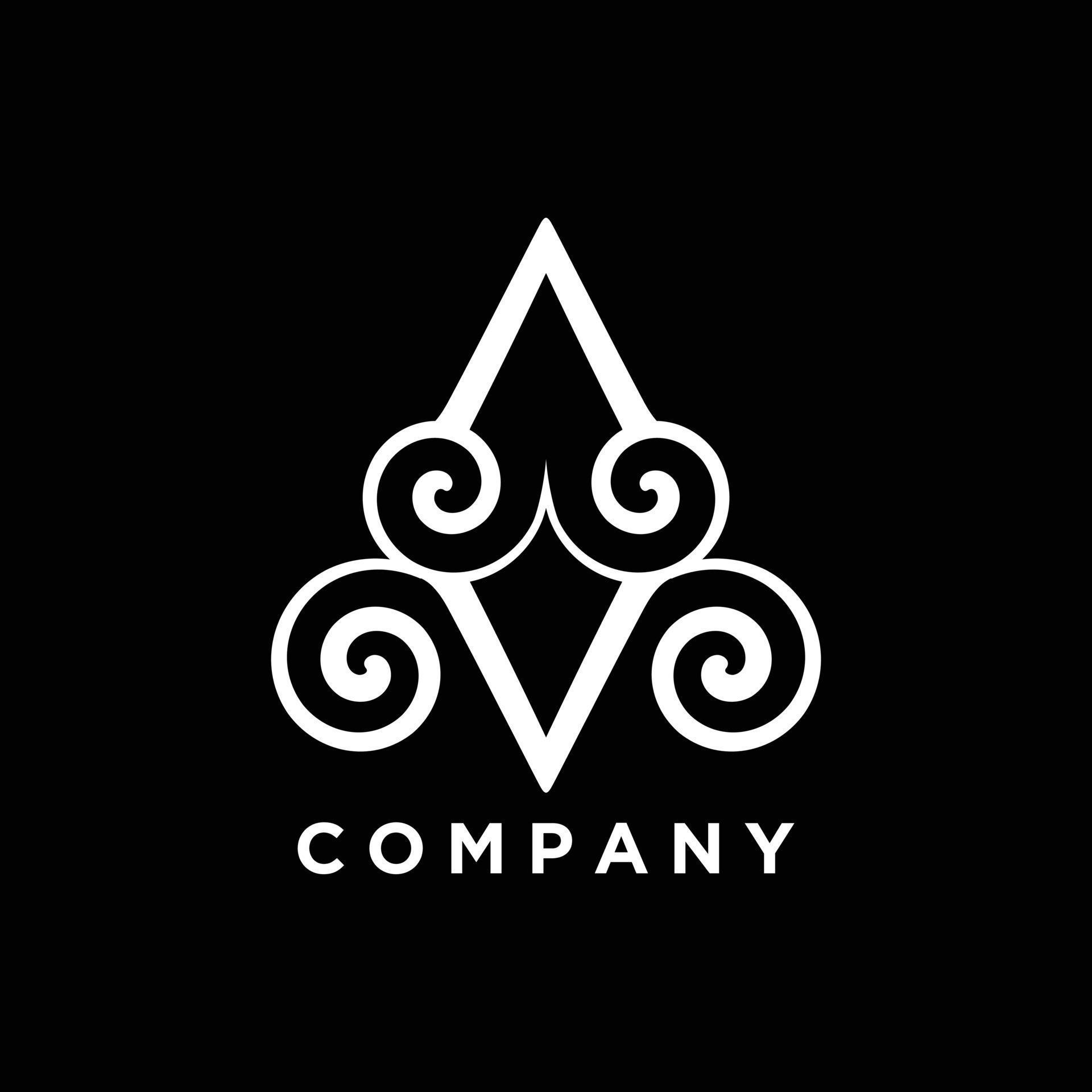 A initial logo simple design with ornament or vintage design concept ...