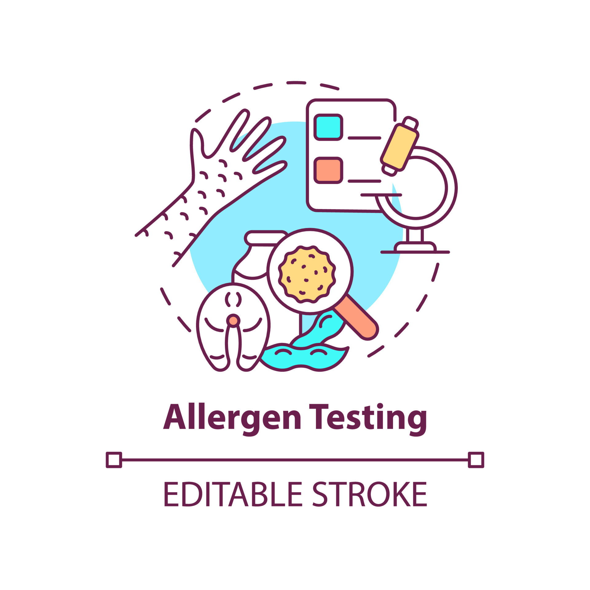 Allergen Testing Concept Icon Analysis Service Abstract Idea Thin Line
