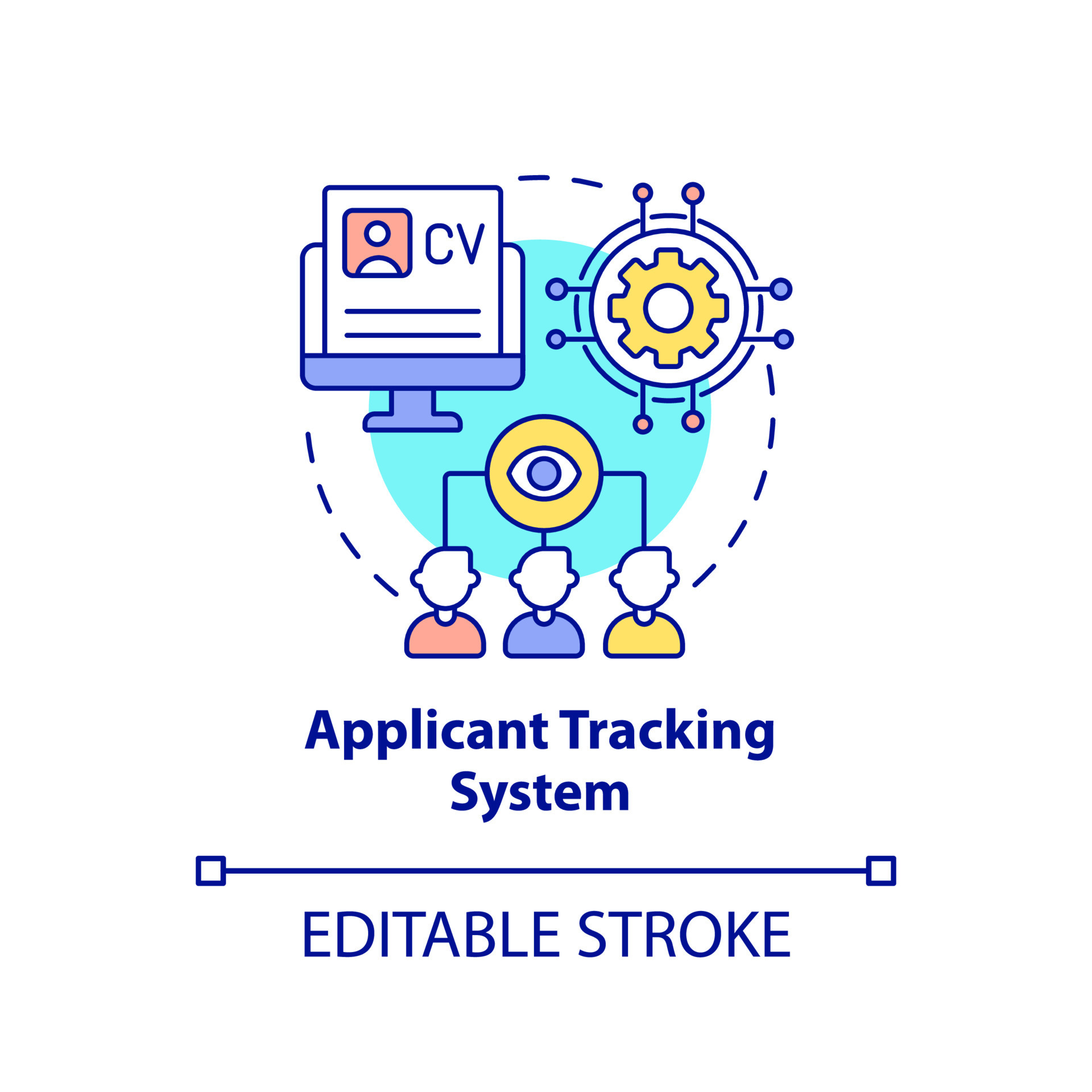 Applicant tracking system concept icon. Software for recruitment. HR ... Applicant tracking system concept icon. Software for recruitment. HR ...